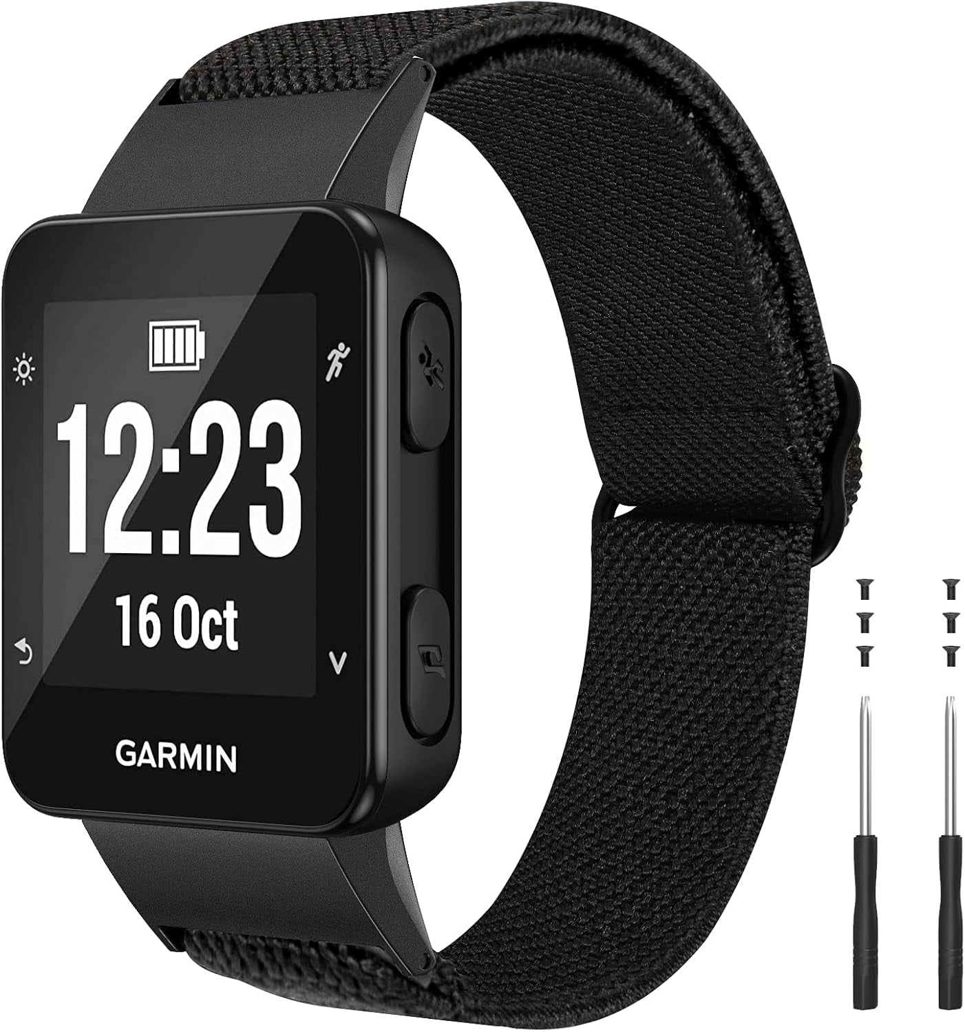 Tianle for Garmin Forerunner 35 Band, Elastic Braided Solo Loop ...