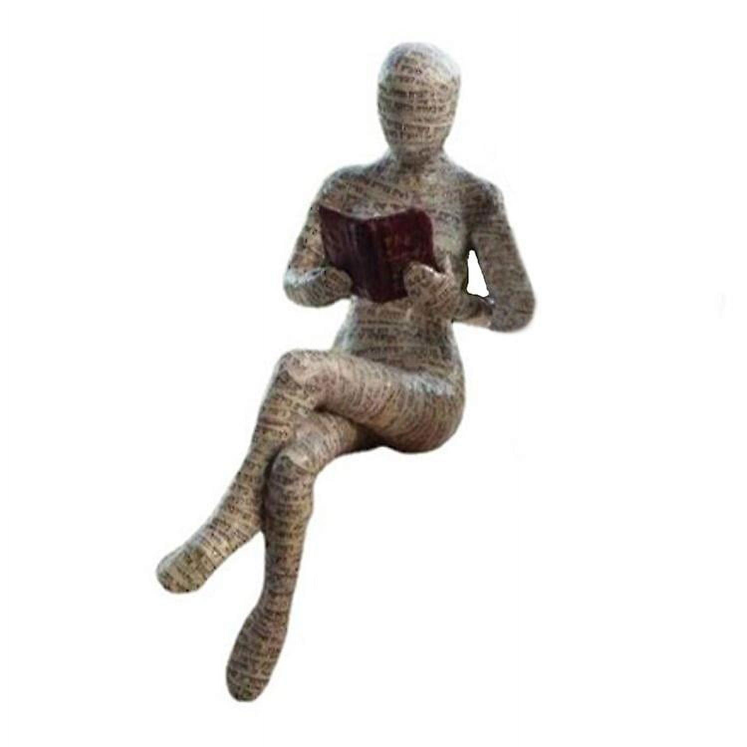 Tianlu Reading Woman Figurine Pulp Bookshelf Decor Thinker Style Resin ...