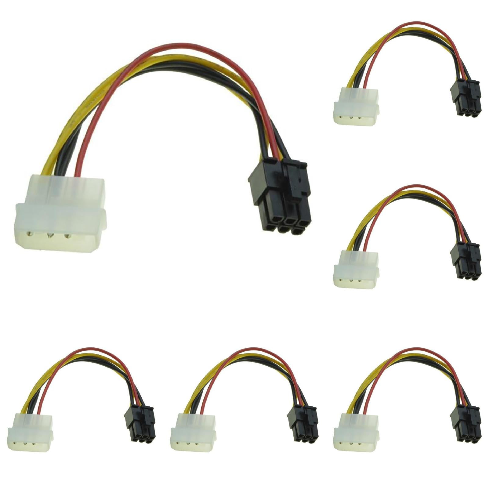 Tianxueee 4 Pin to 6 Pin -Express PCIE Video Card Power Converter ...