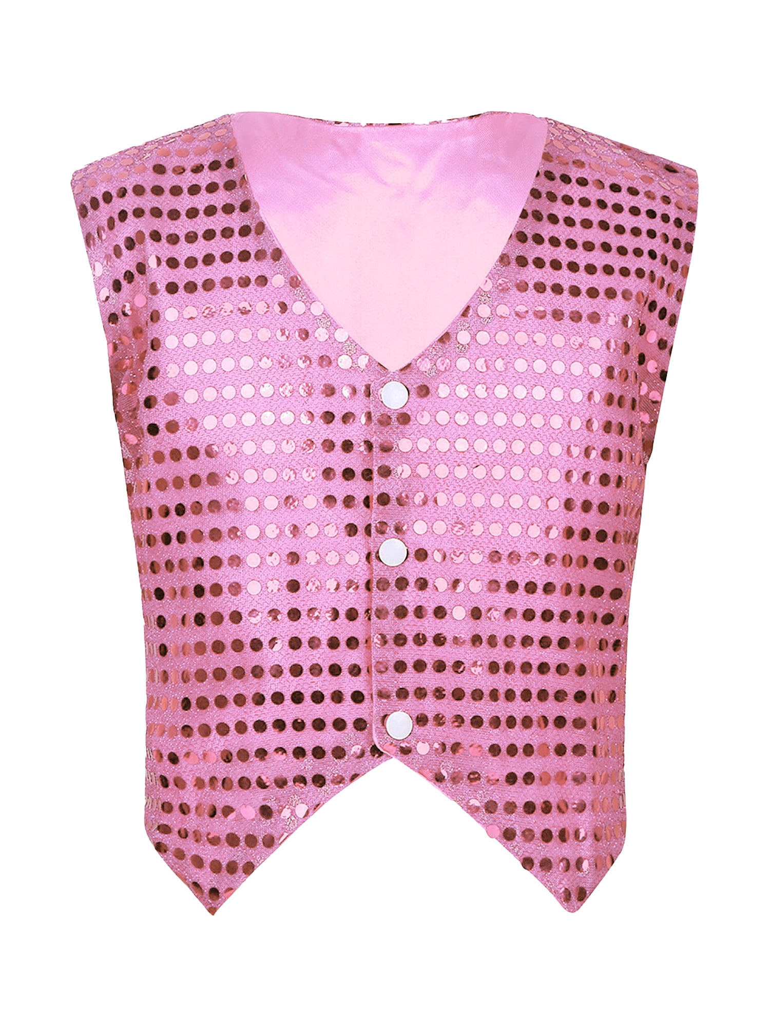 TiaoBug Boy Girl Glittery Sequined Vest Jazz Hip-hop Dance Costume ...