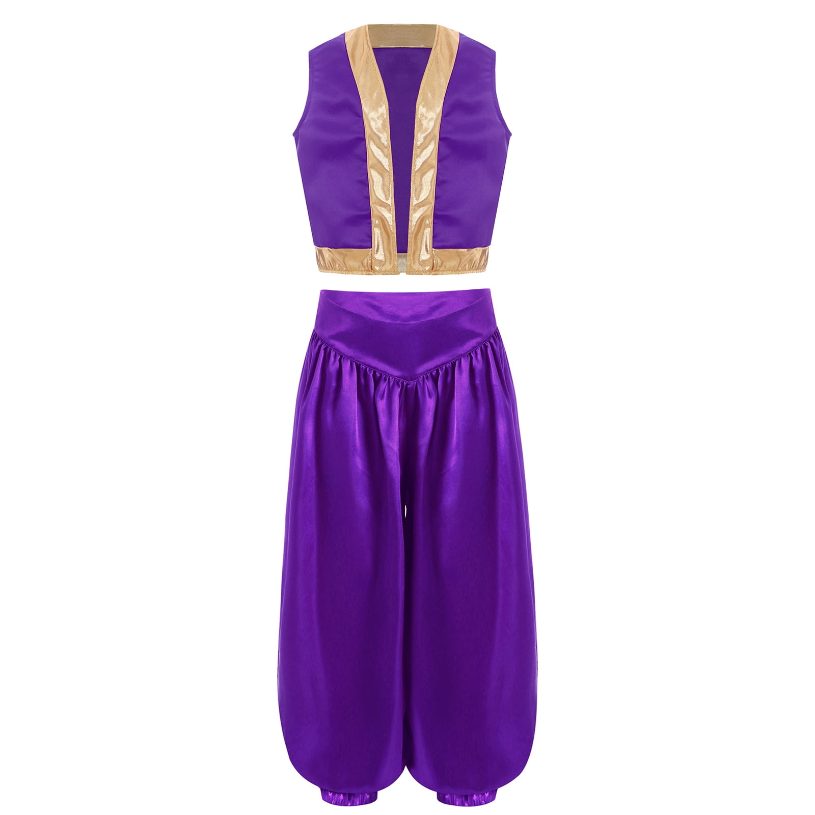 TiaoBug Boys Arabian Prince Cosplay Outfits Sleeveless Vest + Pants ...