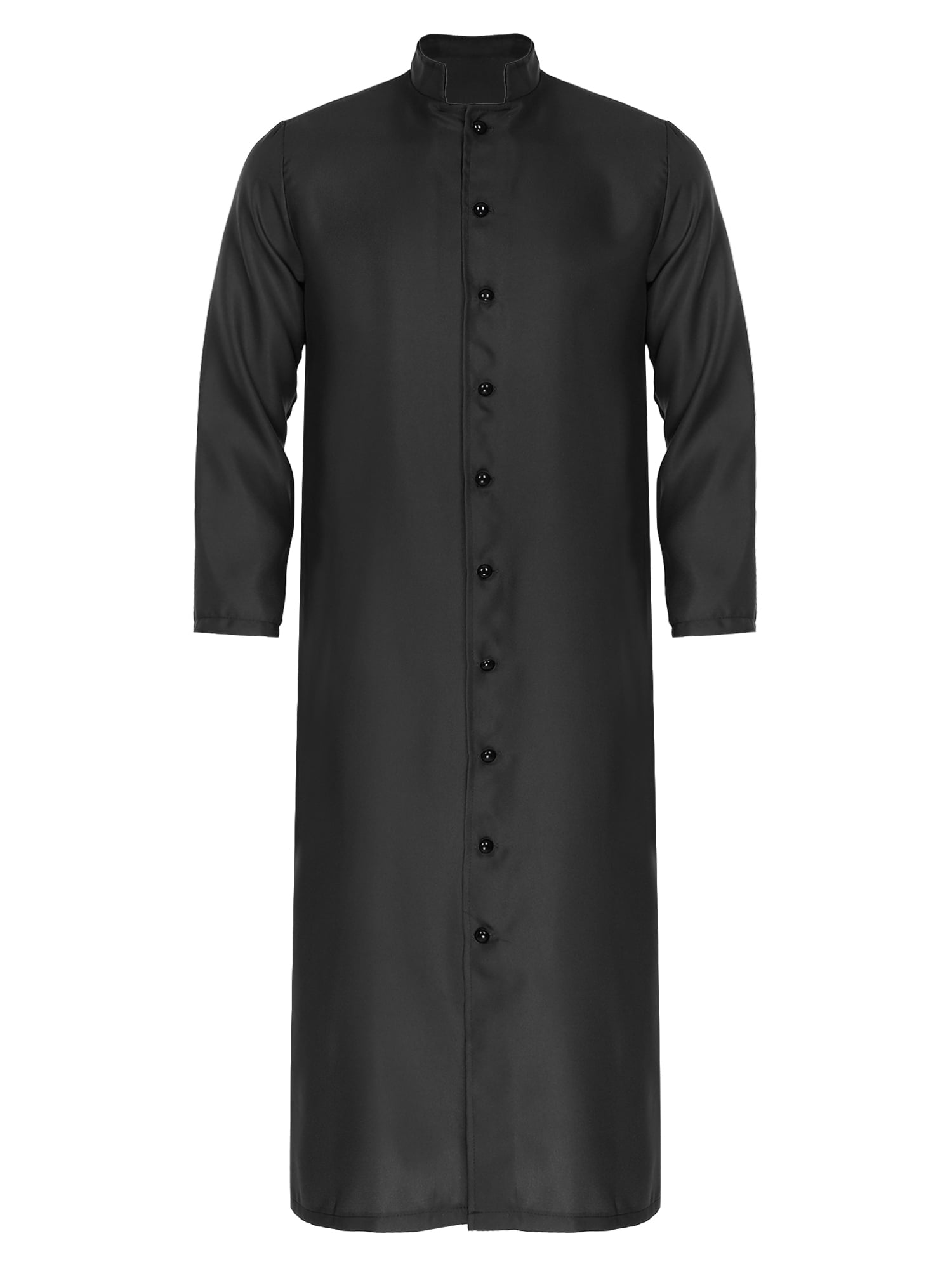 TiaoBug Clergy Robe for Men Long Sleeve Button Minister Choir Pulpit ...