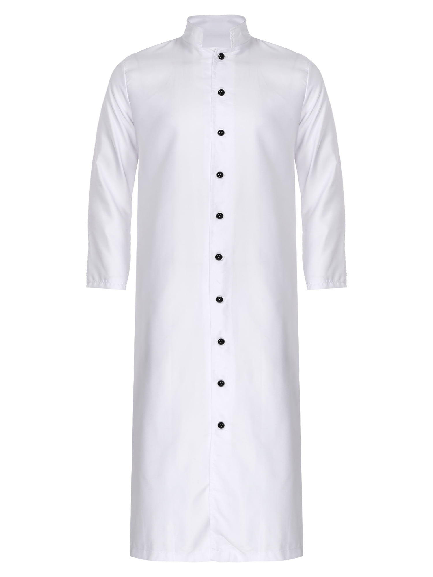 TiaoBug Clergy Robe for Men Long Sleeve Button Minister Choir Pulpit ...