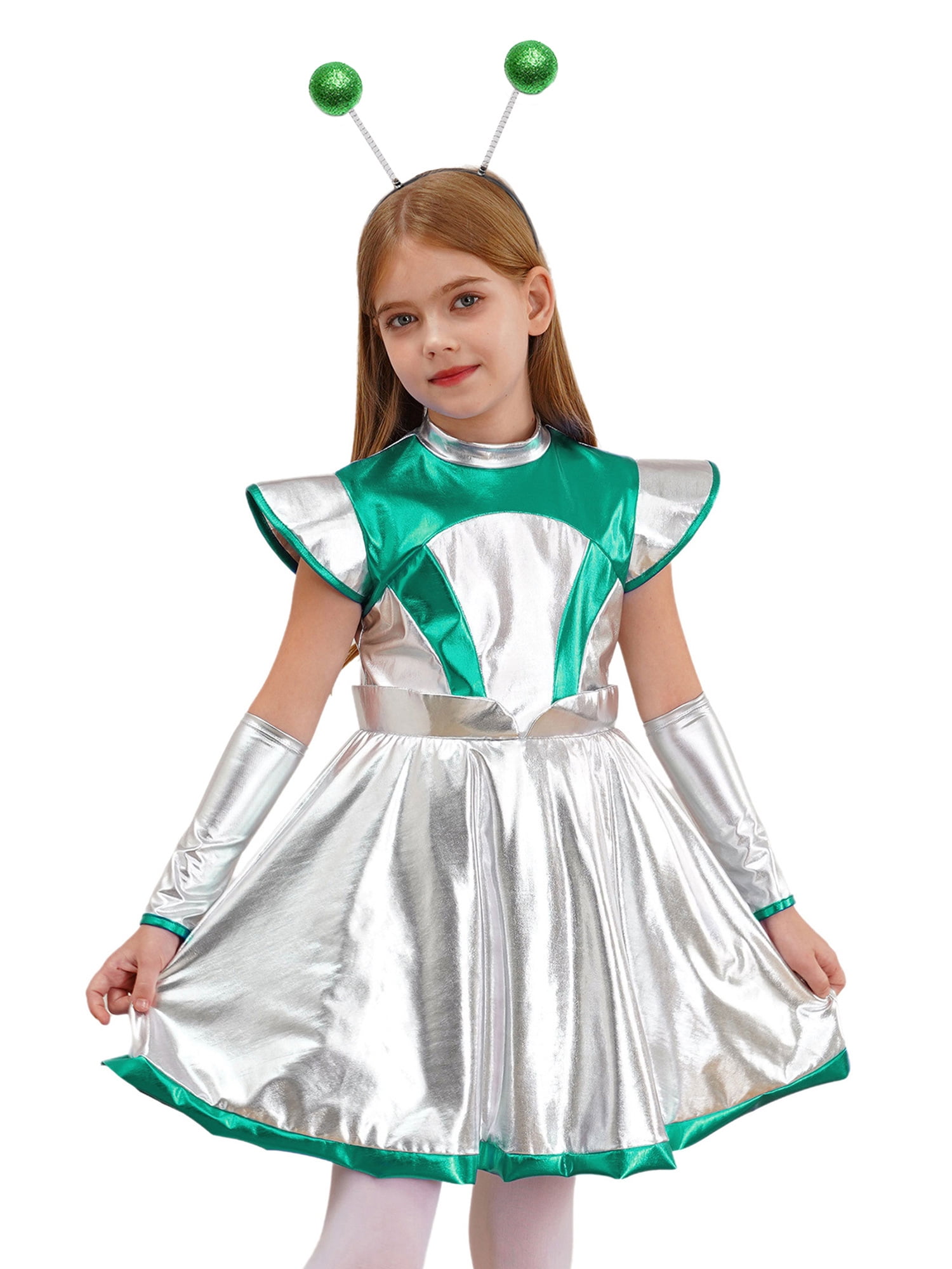 TiaoBug Girl Alien Costume Halloween Costume Fancy Dress Up Outfit ...