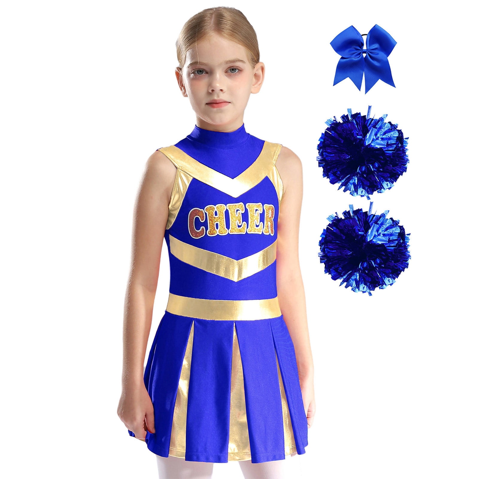 TiaoBug Girls Cheer Leader Outfits Carnival Party Cheerleading Dress ...