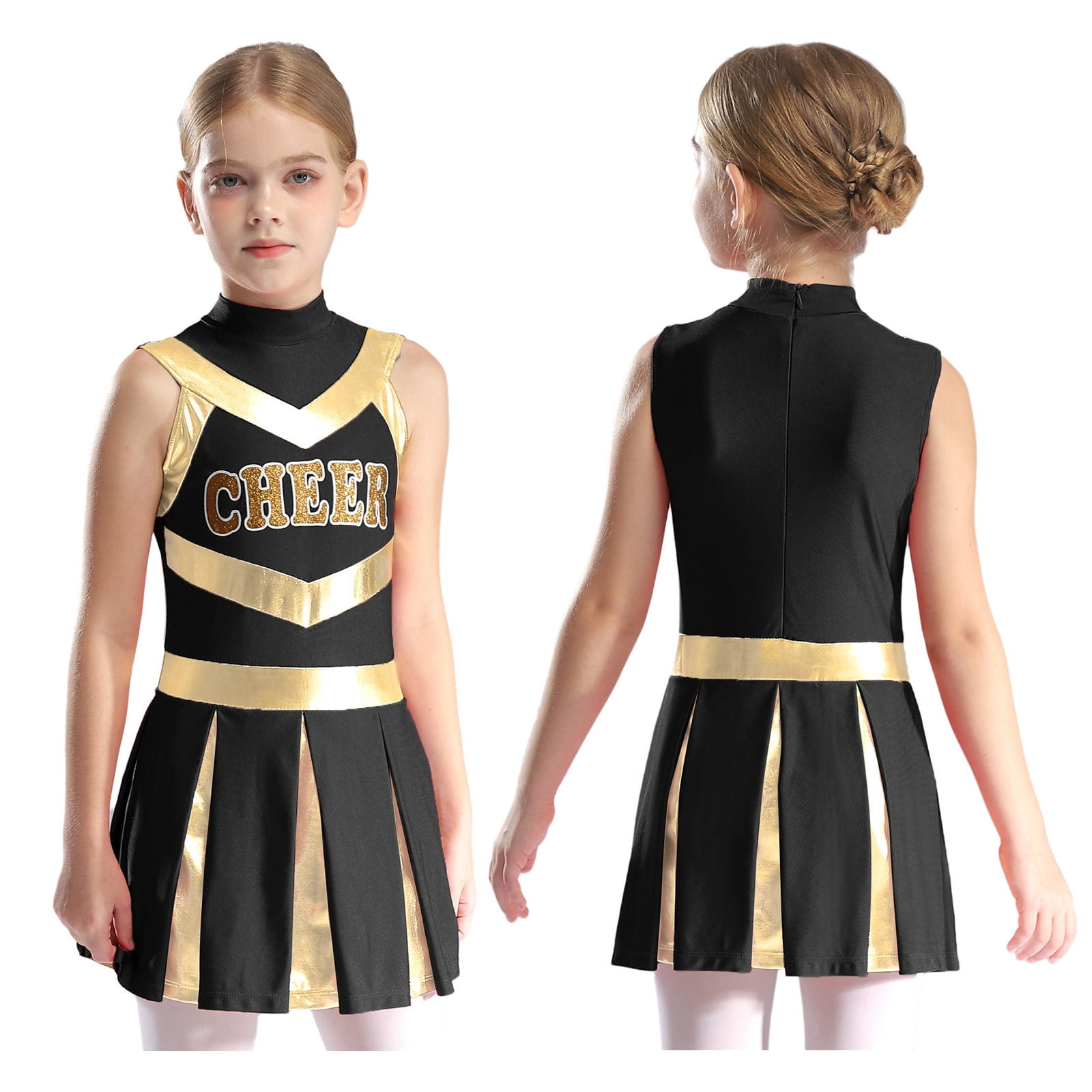 TiaoBug Girls Cheer Leader Uniform Schoolgirl Dance Dress Stage ...