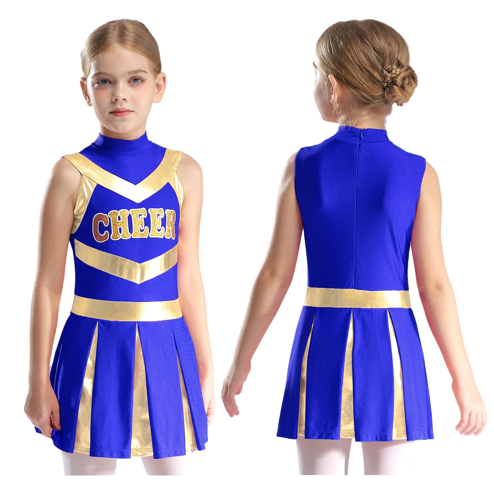 TiaoBug Girls Cheer Leader Uniform Schoolgirl Dance Dress Stage ...