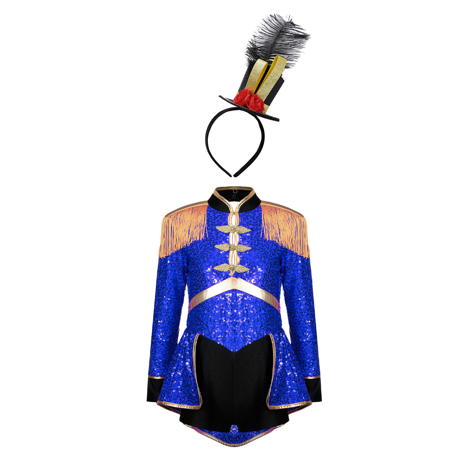 TiaoBug Girls Circus Magician Halloween Costume Ringmaster Lion Tamer ...