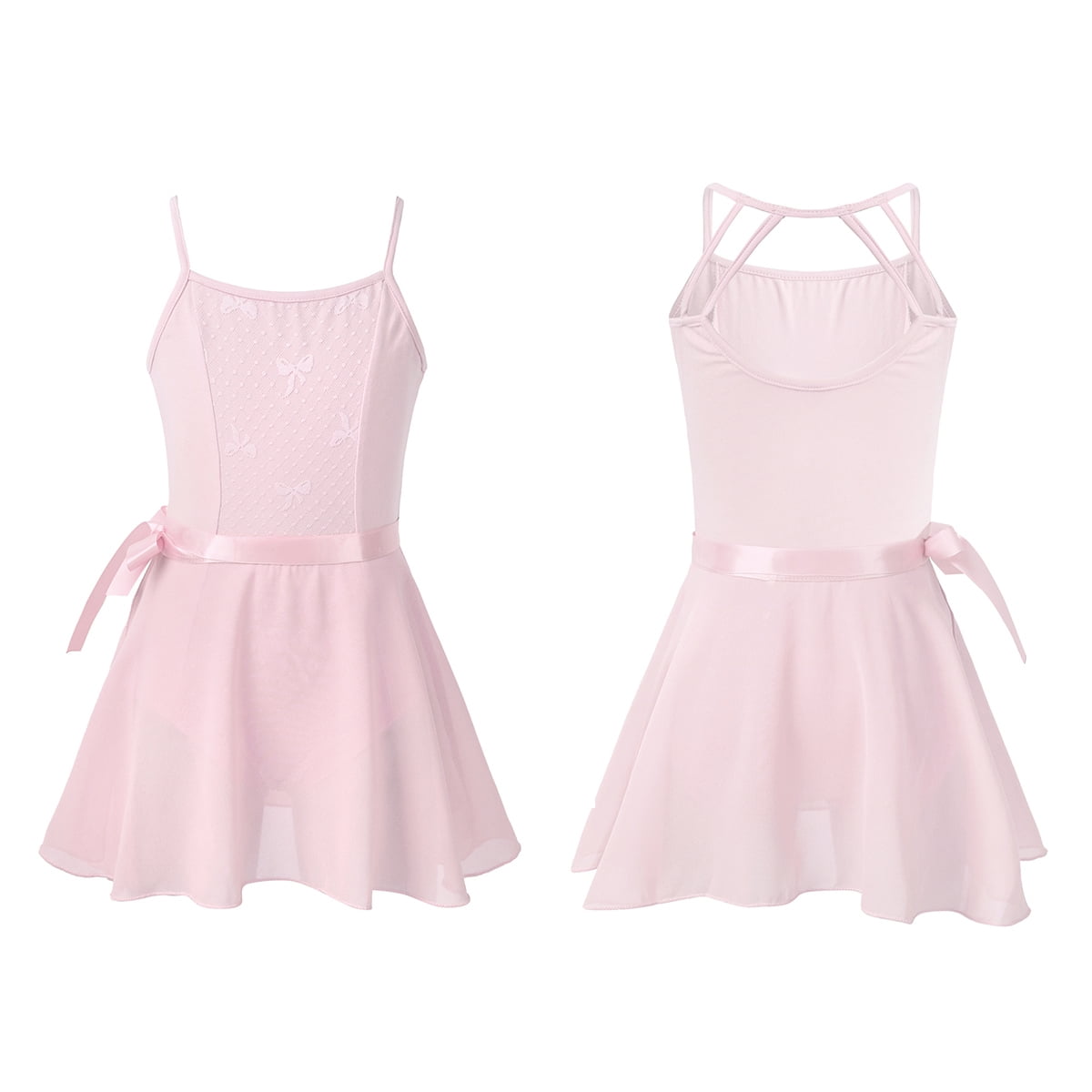 TiaoBug Girls Dance Outfit Set Ballet Leotard with Wrap Skirt Ballerina ...