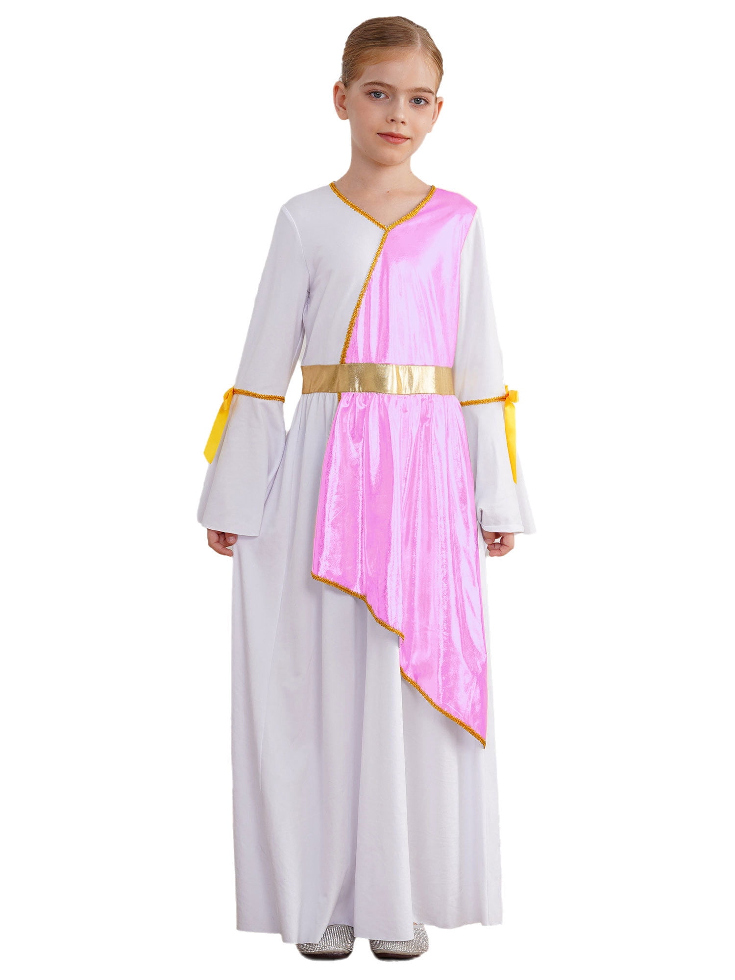TiaoBug Girls Grecian Toga Raman Costume Ancient Greek Princess Ball ...