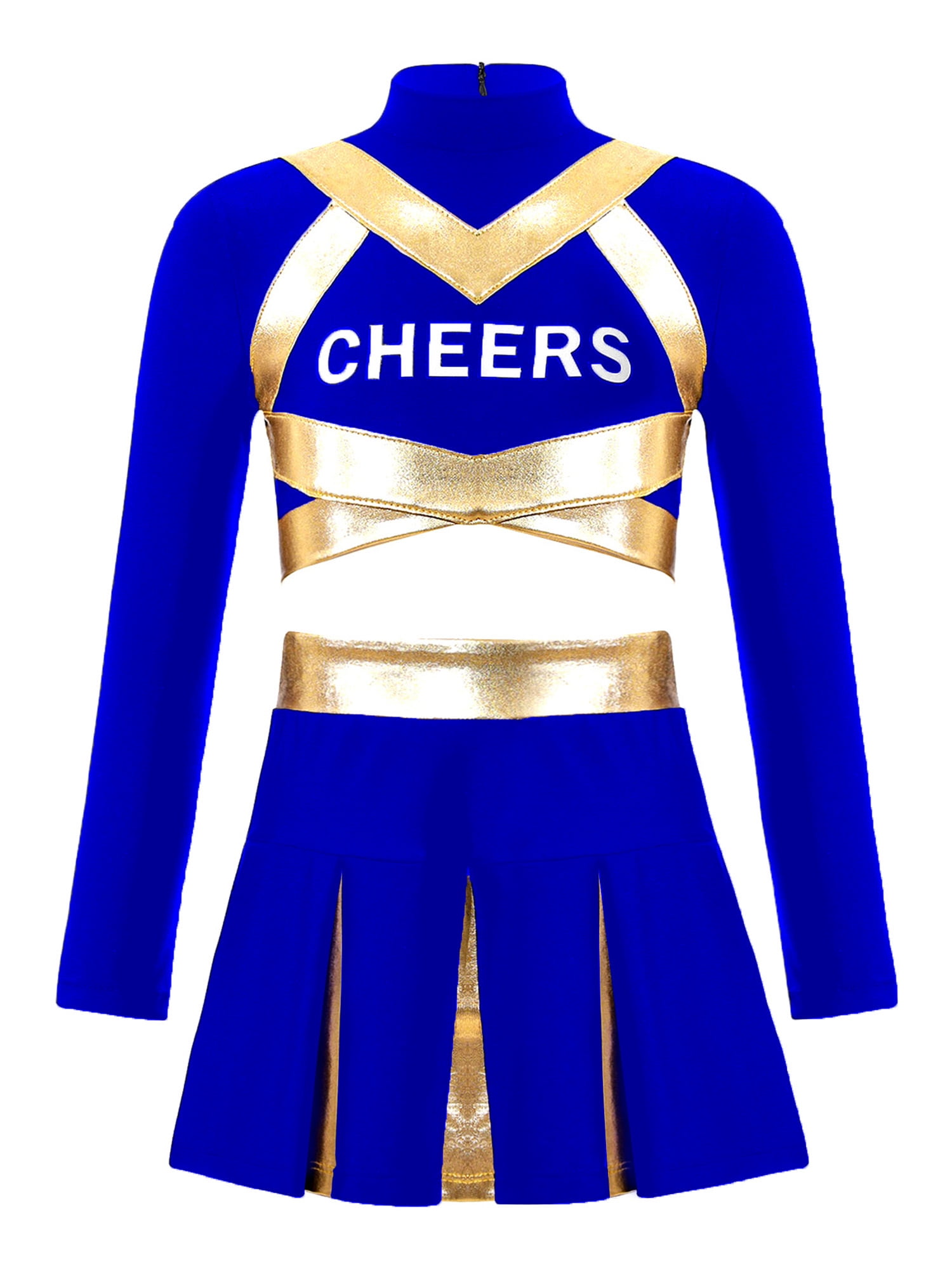 TiaoBug Girls Halloween Cheerleading Costume Crop Top with Mini Skirt ...
