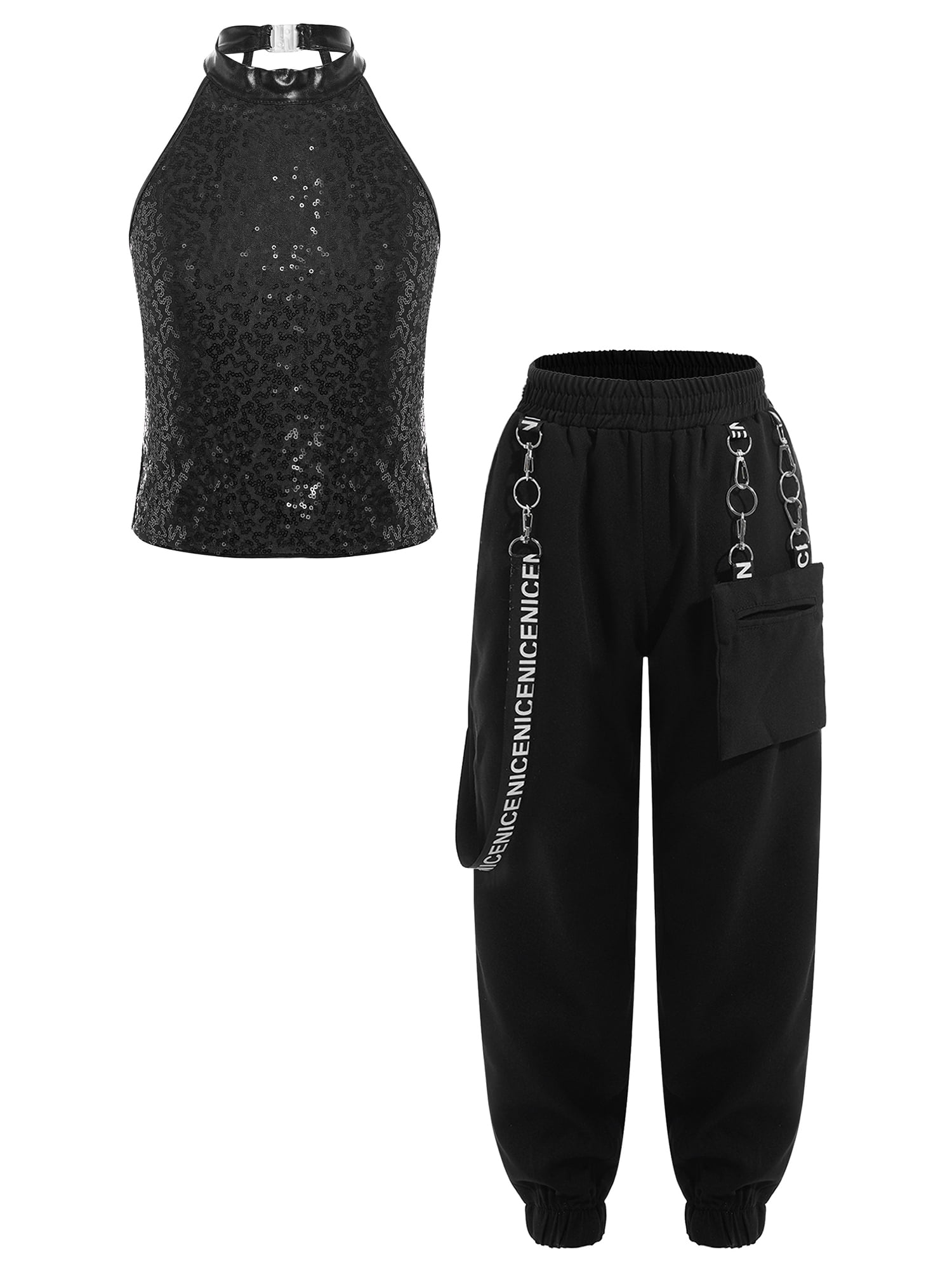 TiaoBug Girls Jazz Dance Performance Costume Hip Hop Dance Clothes ...