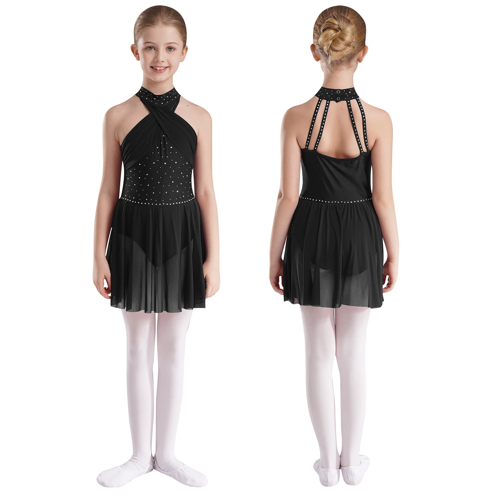 TiaoBug Girls Sparkle Ballet Lyrical Dance Costume Modern Contemporary ...