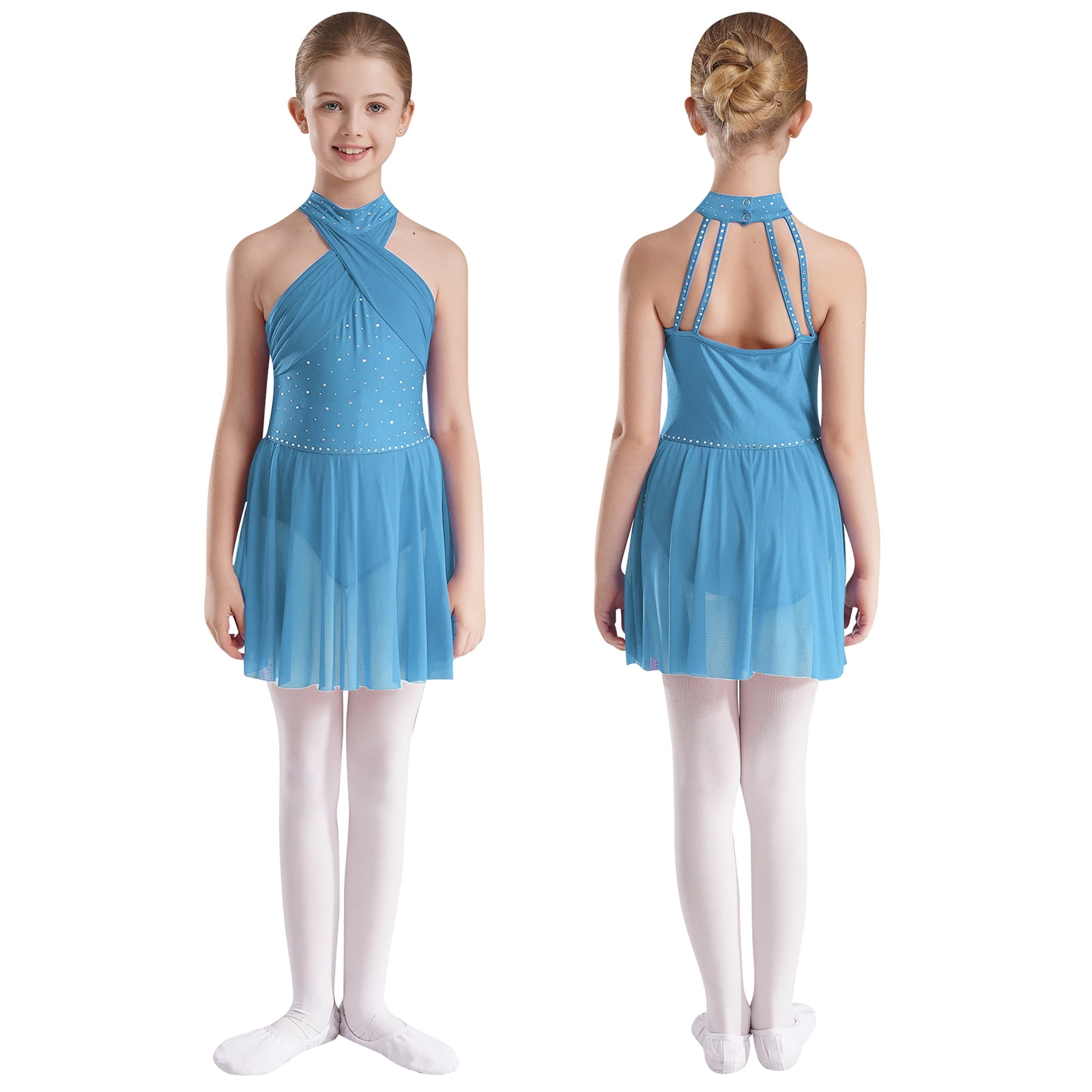 TiaoBug Girls Sparkle Ballet Lyrical Dance Costume Modern Contemporary ...