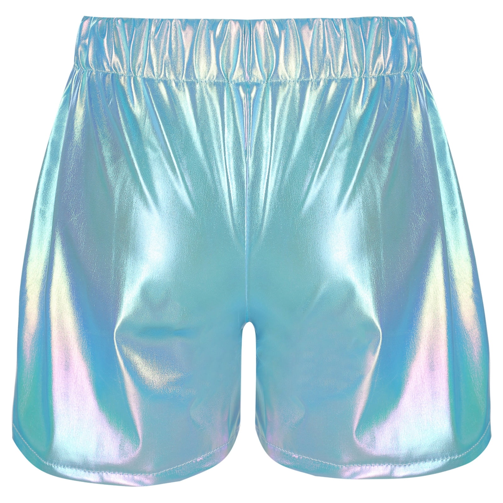 TiaoBug Girls Sparkly Metallic Sport Shorts Jazz Hip Hop Cheerleading ...