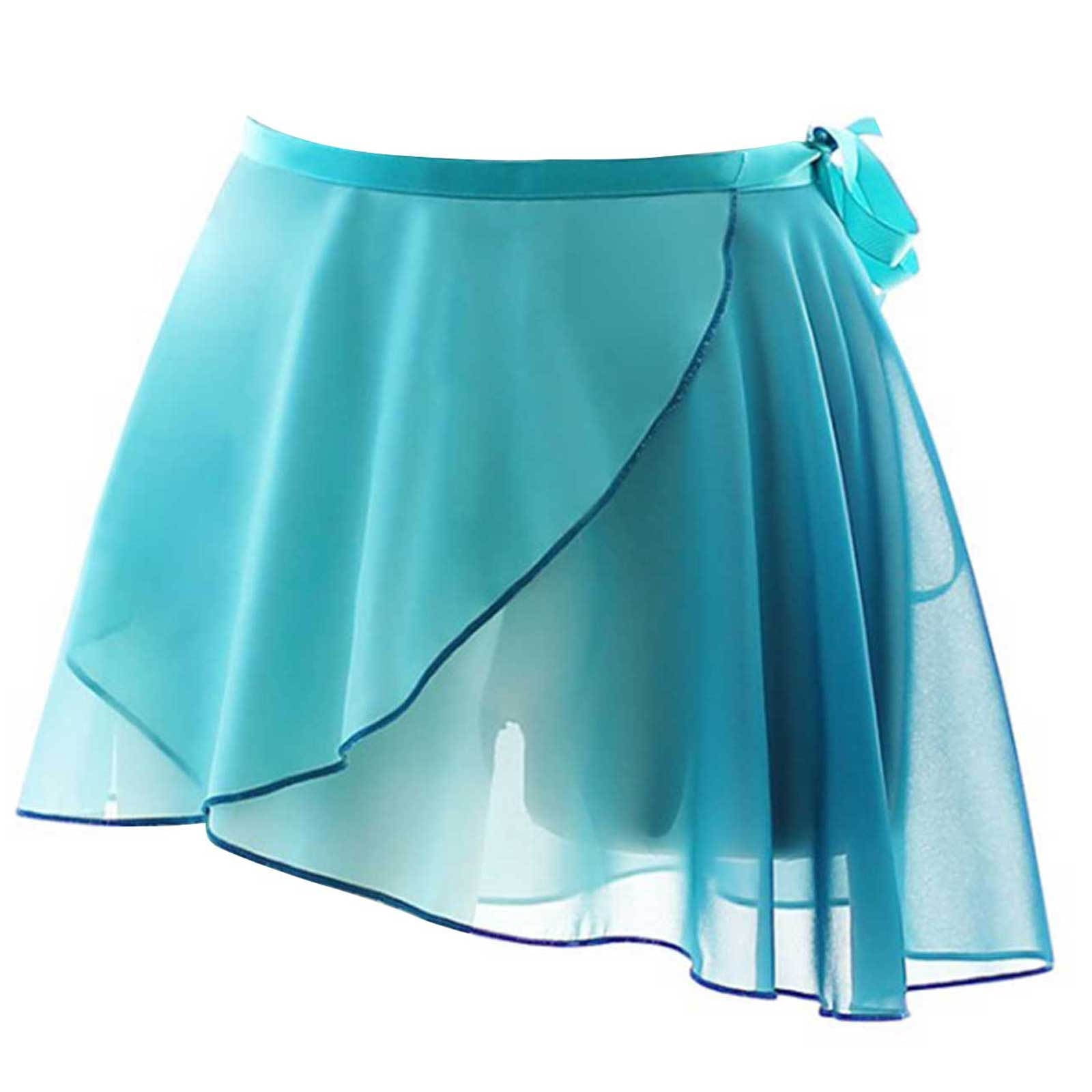 TiaoBug Ballet Dance Wrap Skirts Womens Gymnastics Yoga Chiffon ...