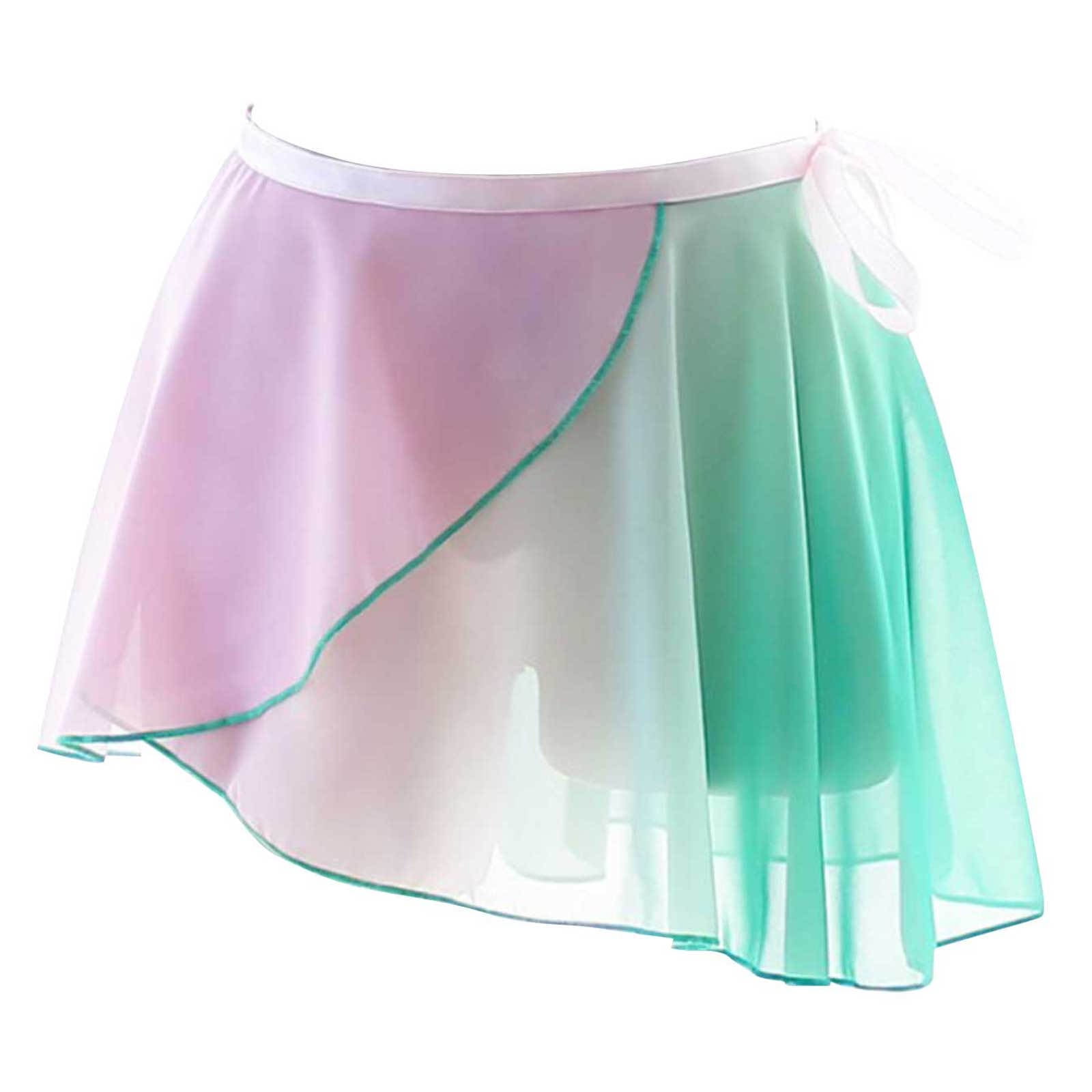 TiaoBug Ballet Dance Wrap Skirts Womens Gymnastics Yoga Chiffon ...