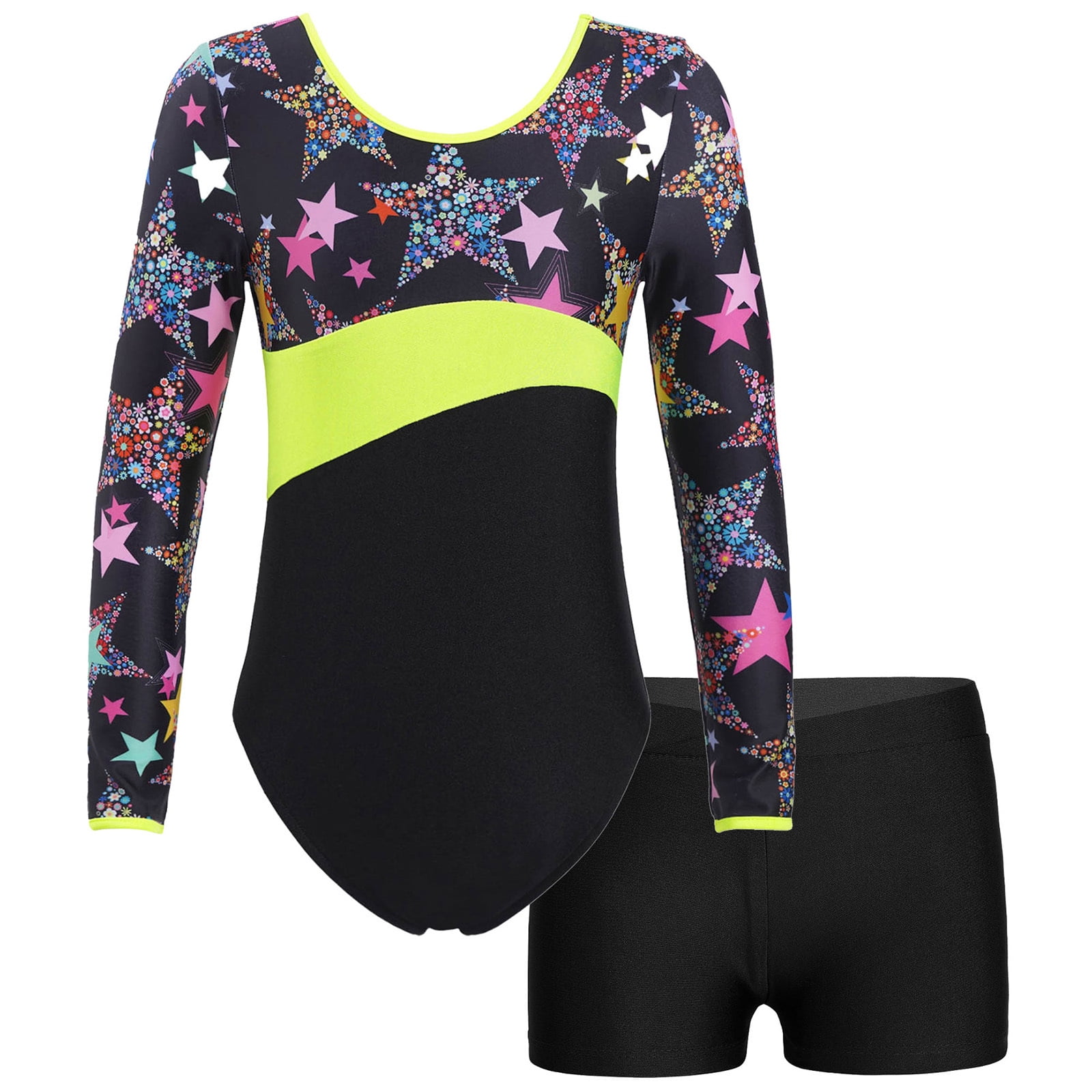 TiaoBug Gymnastics Skating Dancing Outfits for Girls Long Sleeve ...