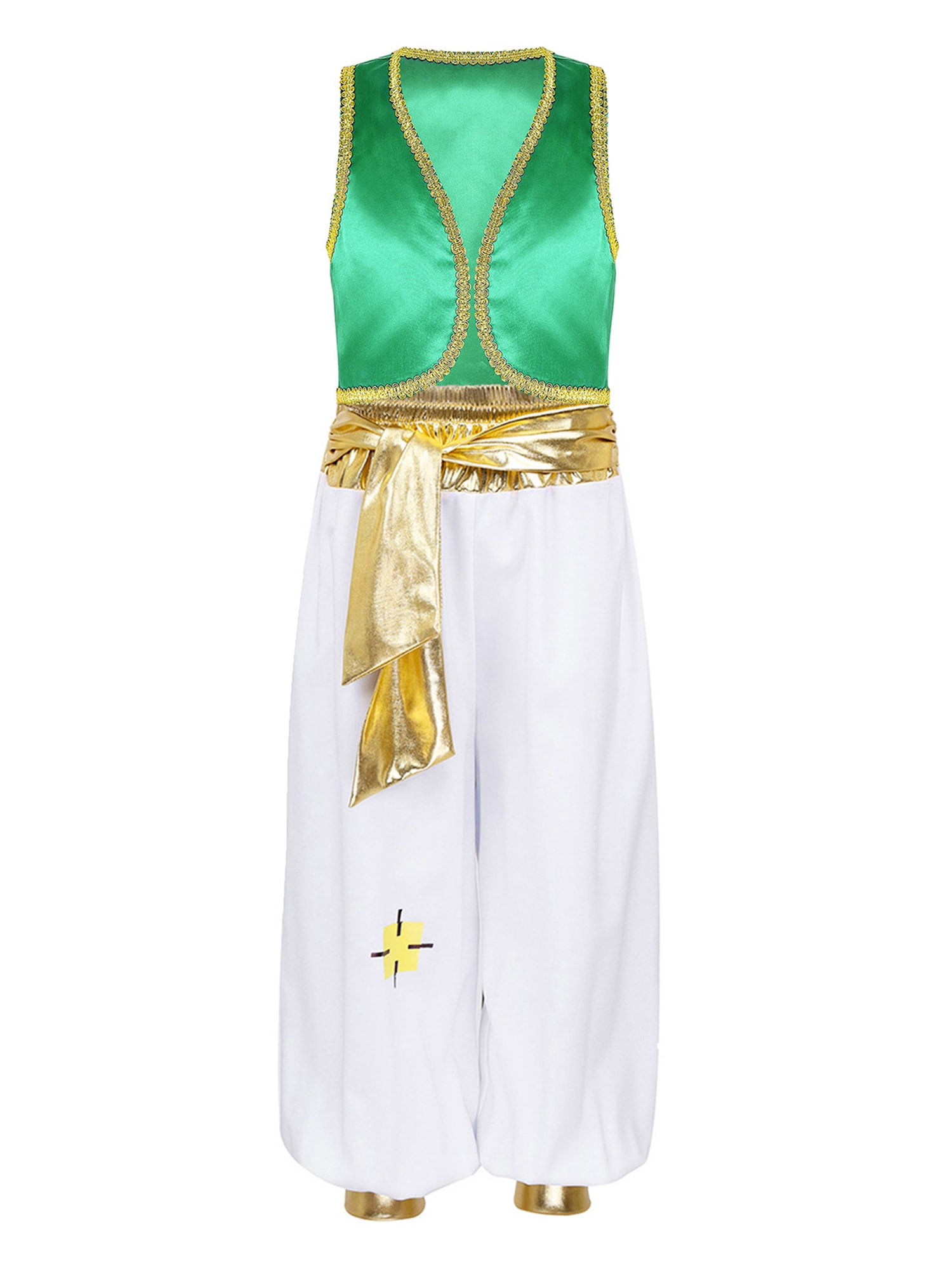 TiaoBug Kids Boys Arabian Prince Costume Sleeveless Waistcoat Vest with ...