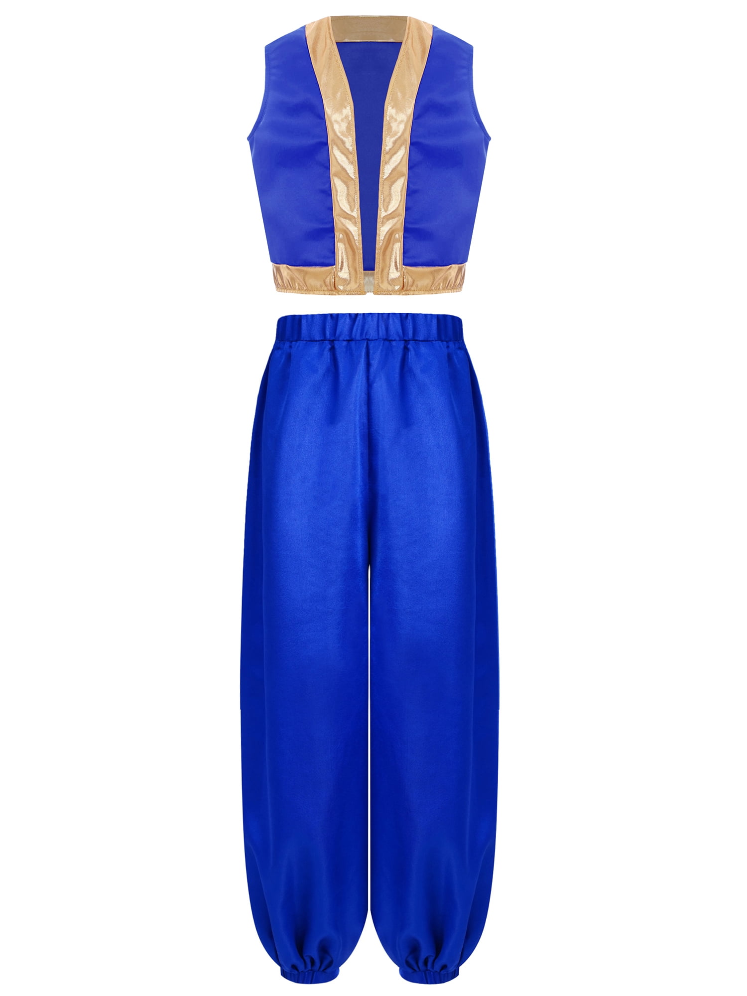 TiaoBug Kids Boys Arabian Prince Outfits Toad Waistcoat Open Front Vest ...