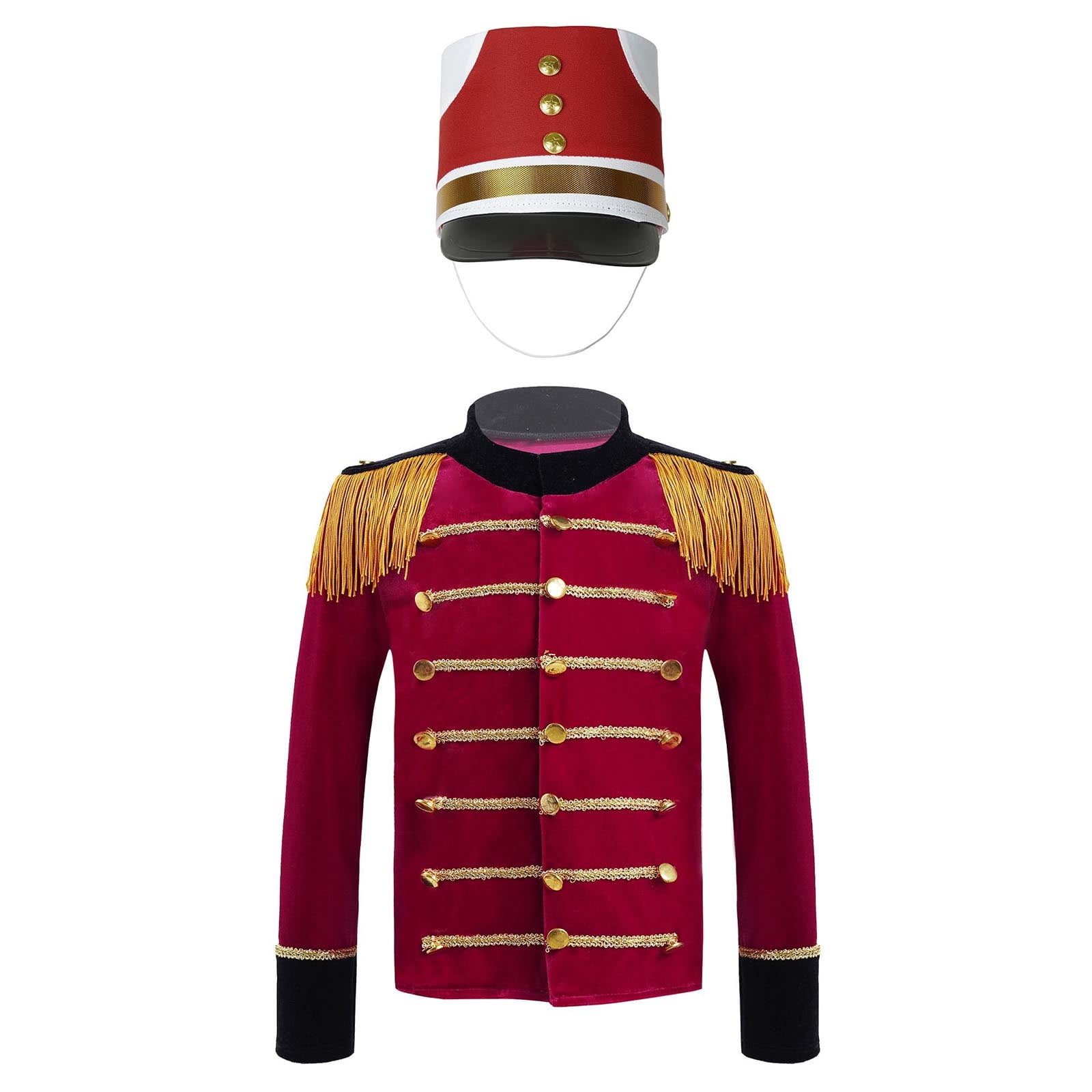TiaoBug Kids Boys Girls Circus Ringmater Costume Marching Band Uniform ...