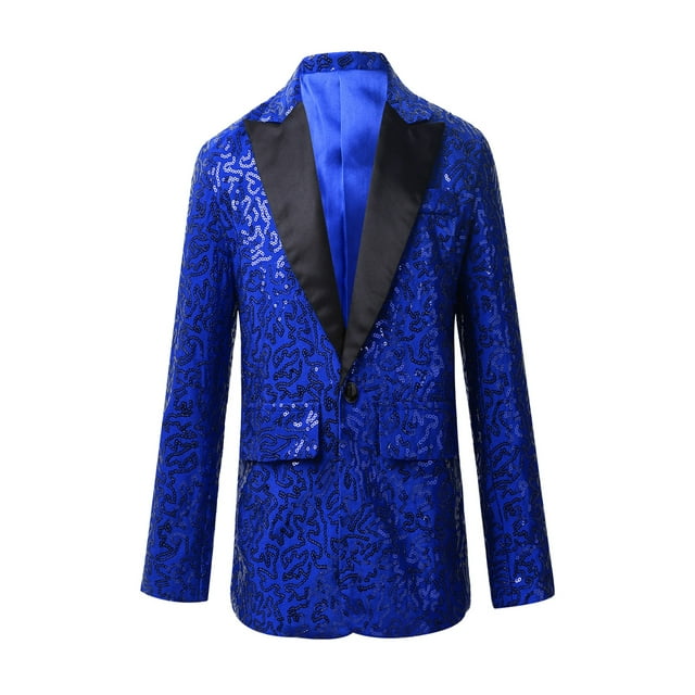 TiaoBug Kids Boys Sequins Jacket Blazer Formal Tuxedo Banquet Party ...