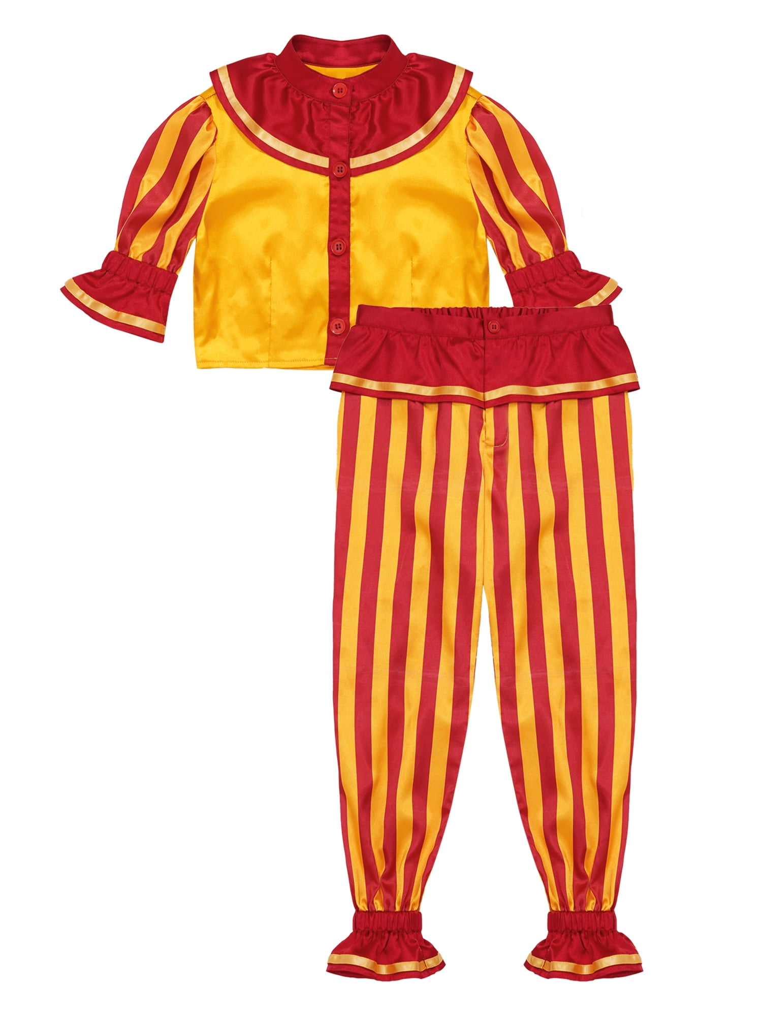TiaoBug Kids Circus Clown Costume Sun Moon Clown Puppets Cosplay ...