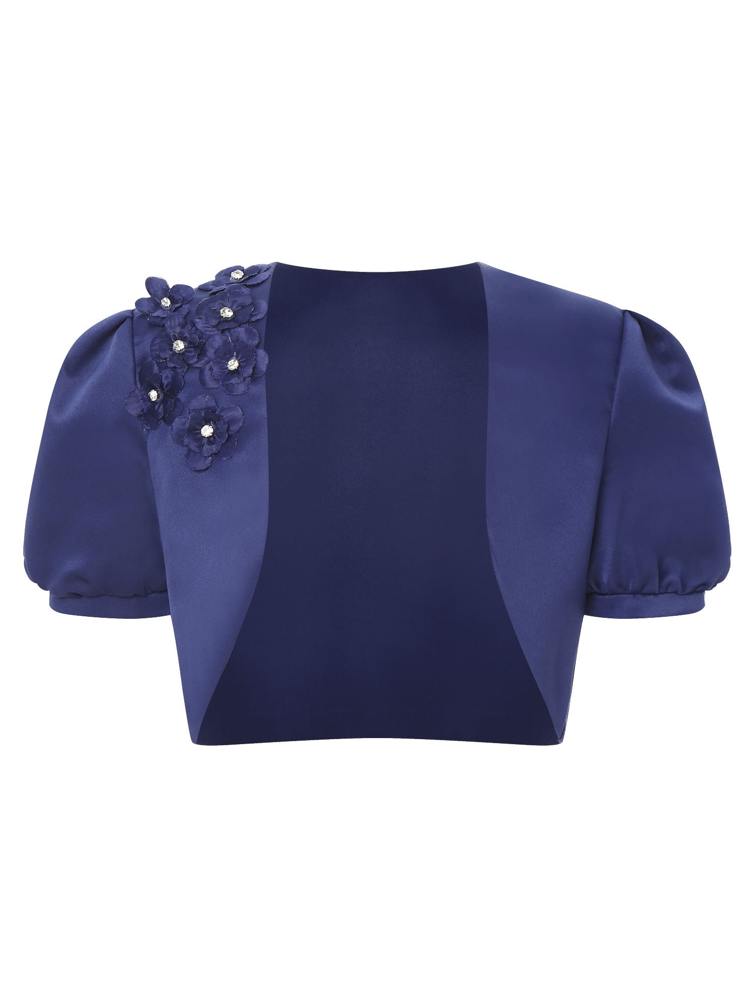 TiaoBug Kids Flower Girl 3D Applique Bolero Shrugs Wedding Party Dress ...