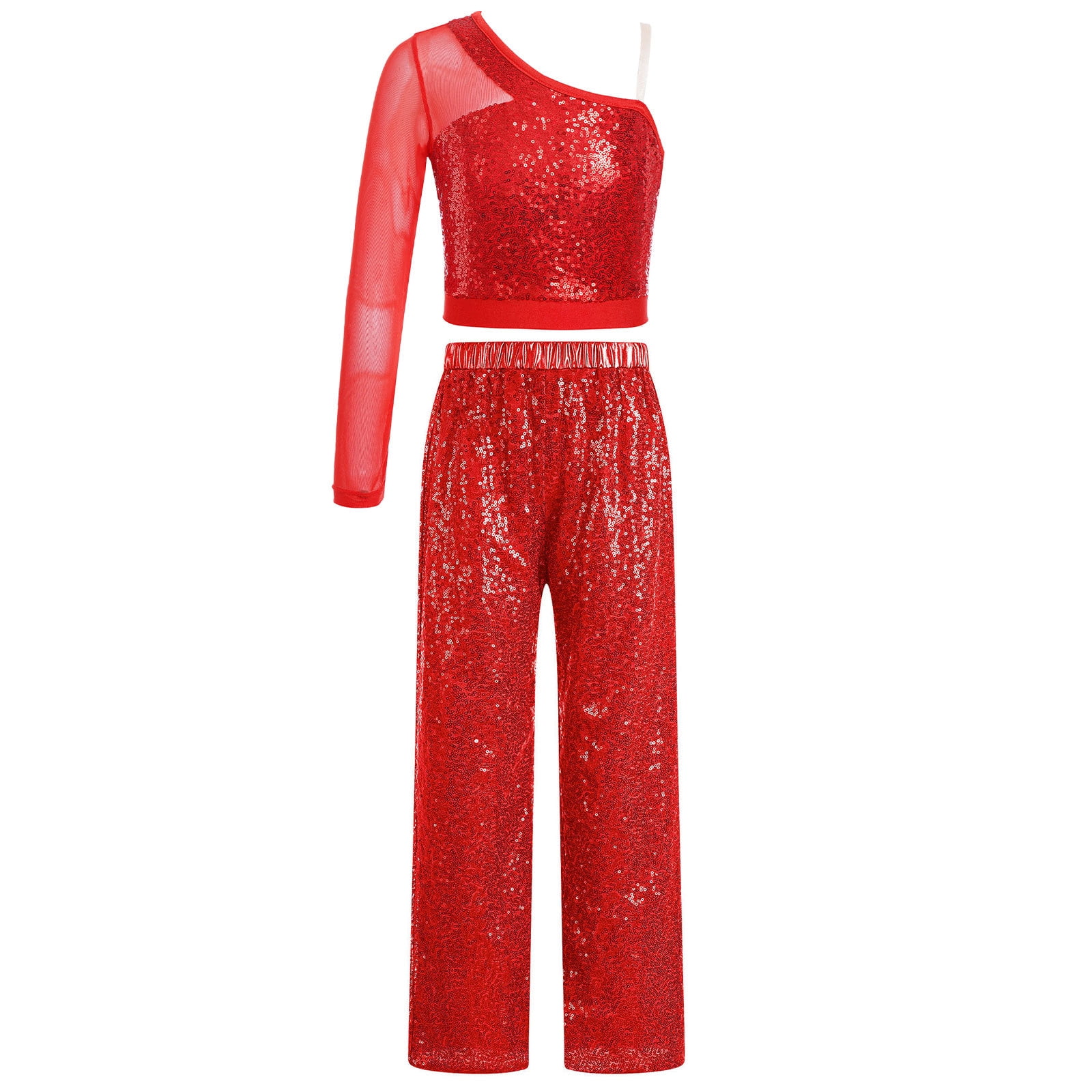 TiaoBug Kids Girl's 2 Piece Gymnastics Dance Outfit Hip Hop Modern Jazz ...