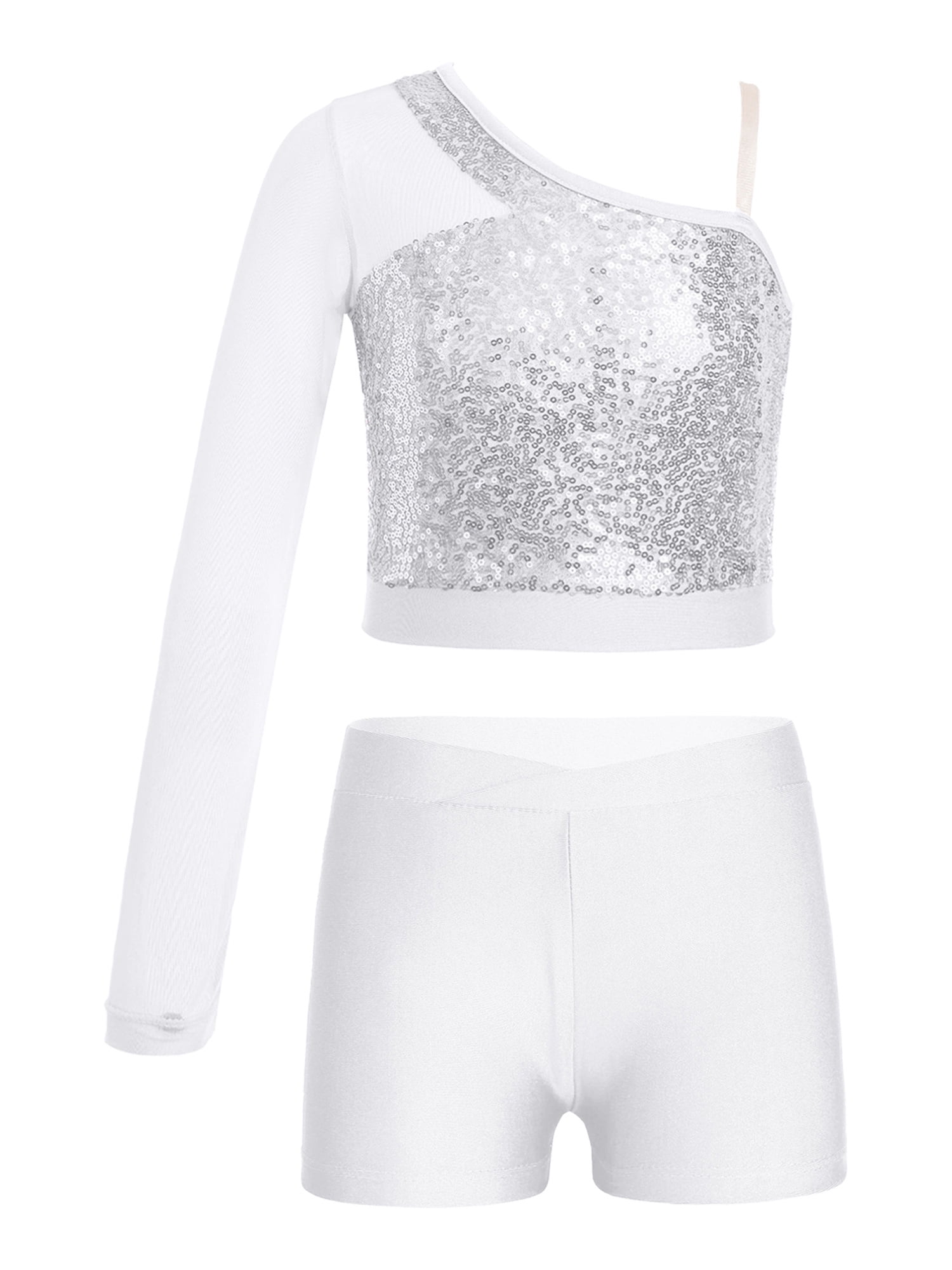 TiaoBug Kids Girls 2pcs Ballet Dance Outfits Gymnastics Sports Tumbling ...