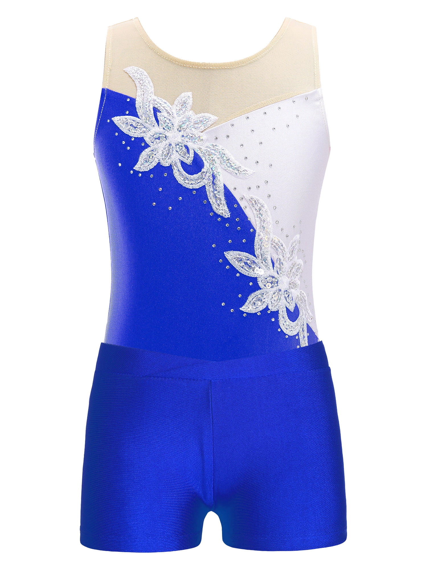 TiaoBug Kids Girls Athletic Ice Skating Dance Costume Sleeveless ...