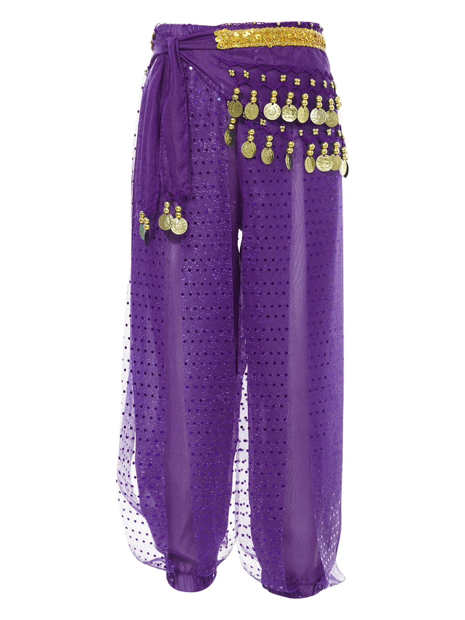 TiaoBug Kids Girls Belly Dance Harem Pants Chiffon Bloomer Trousers ...