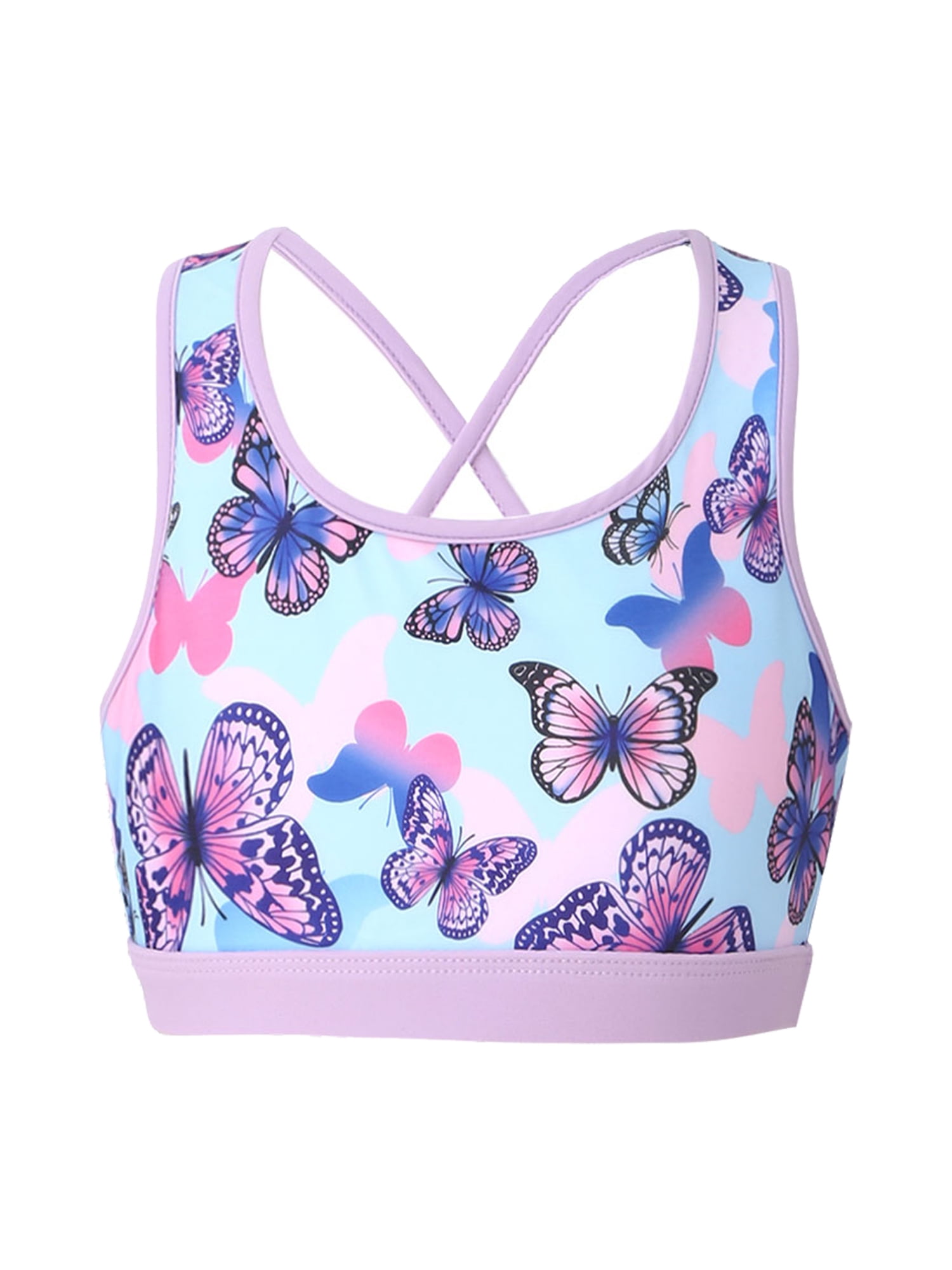 TiaoBug Kids Girls Bikini Top Athletic Shirts Blouse Vest Tee ...