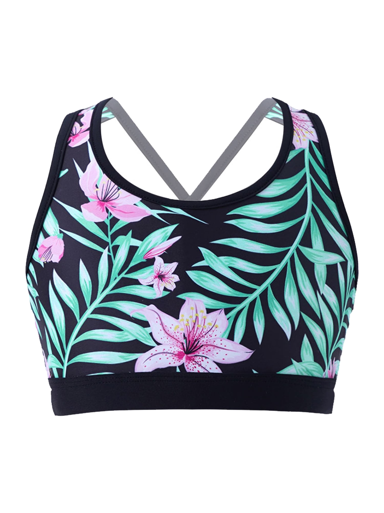 TiaoBug Kids Girls Bikini Top Athletic Shirts Blouse Vest Tee ...