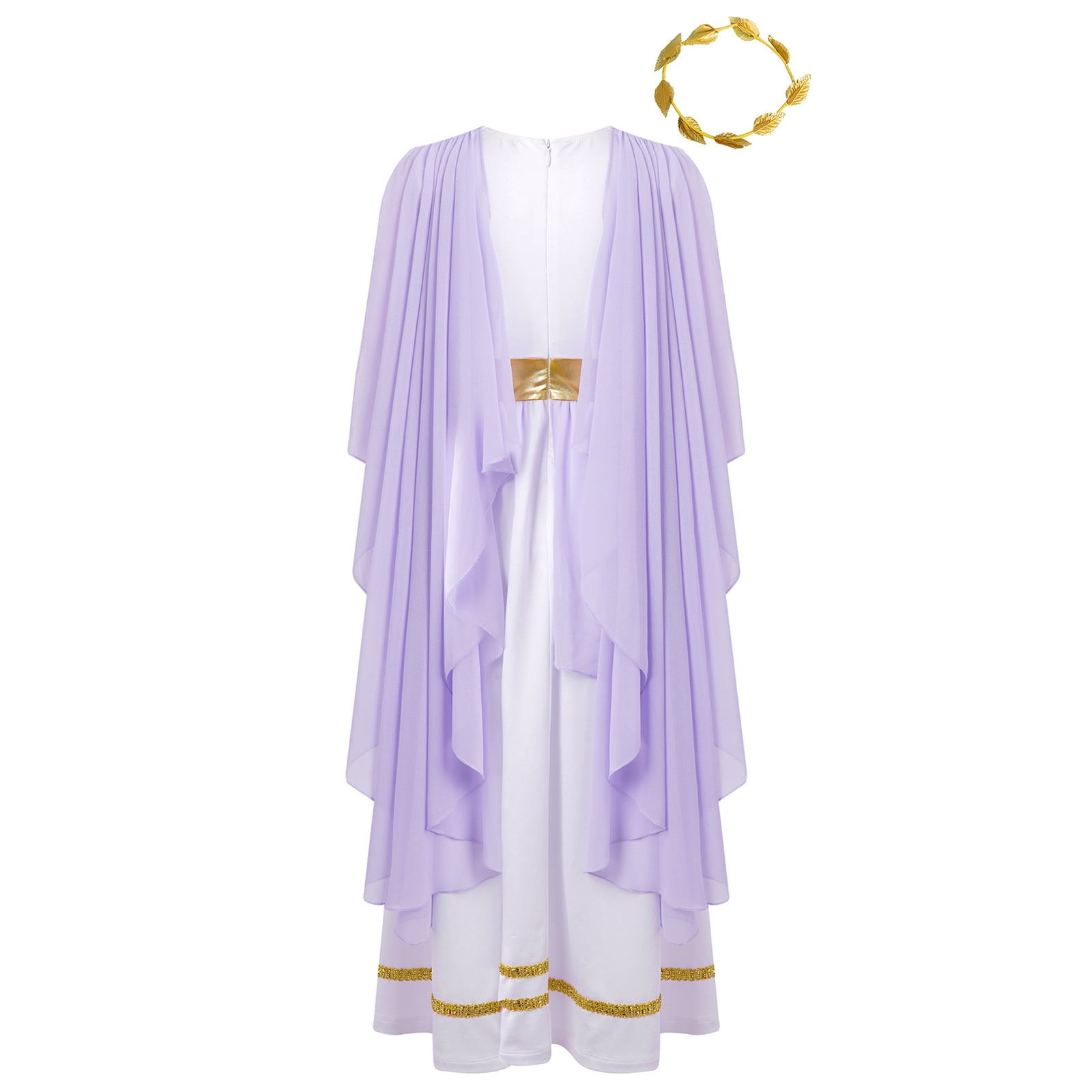 TiaoBug Kids Girls Greek God Costume Cap Sleeve Dance Dress Roman Toga ...