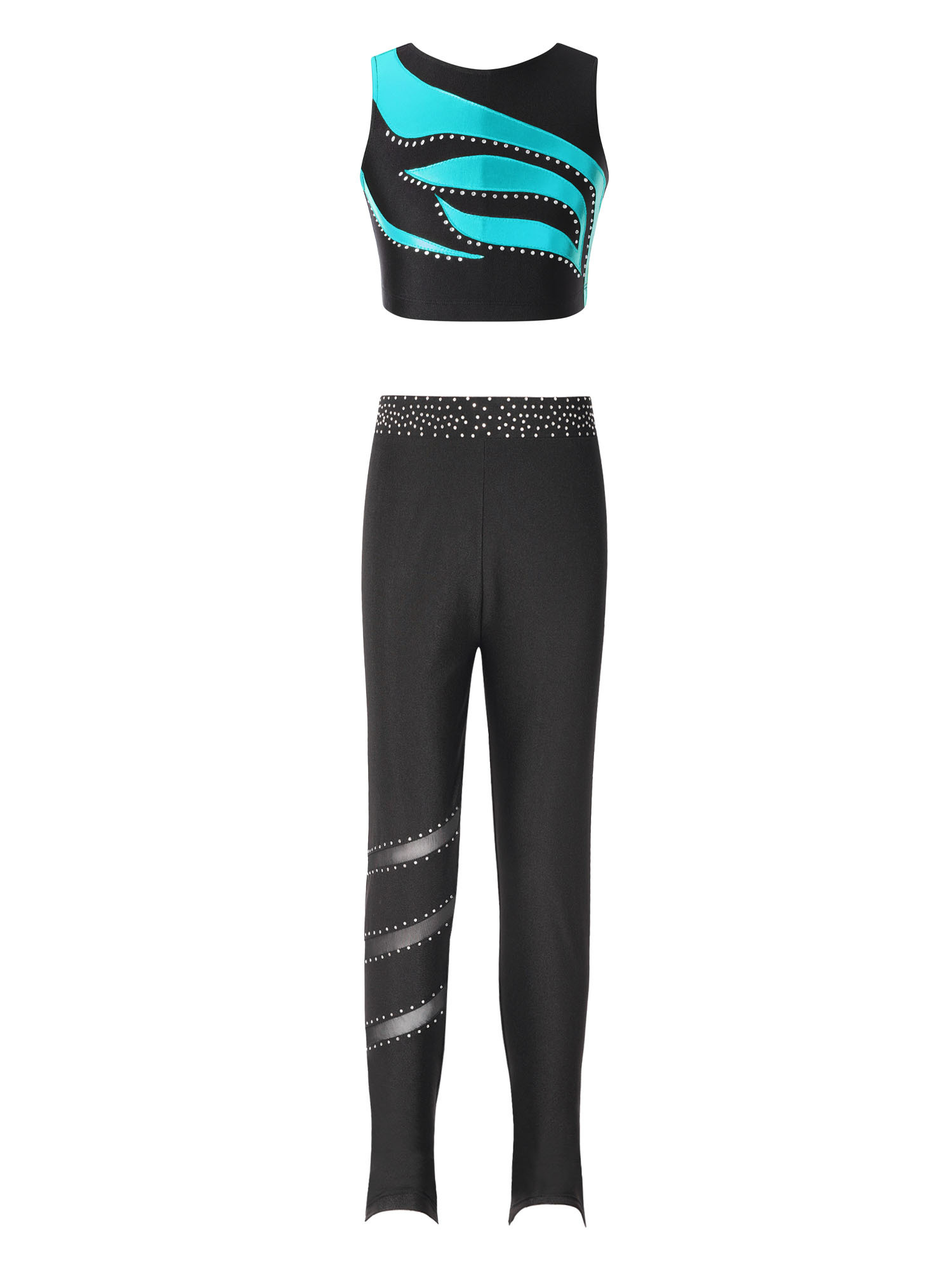 TiaoBug Kids Girls Gymnastics Sports Workout Dance Outfits Athletic ...