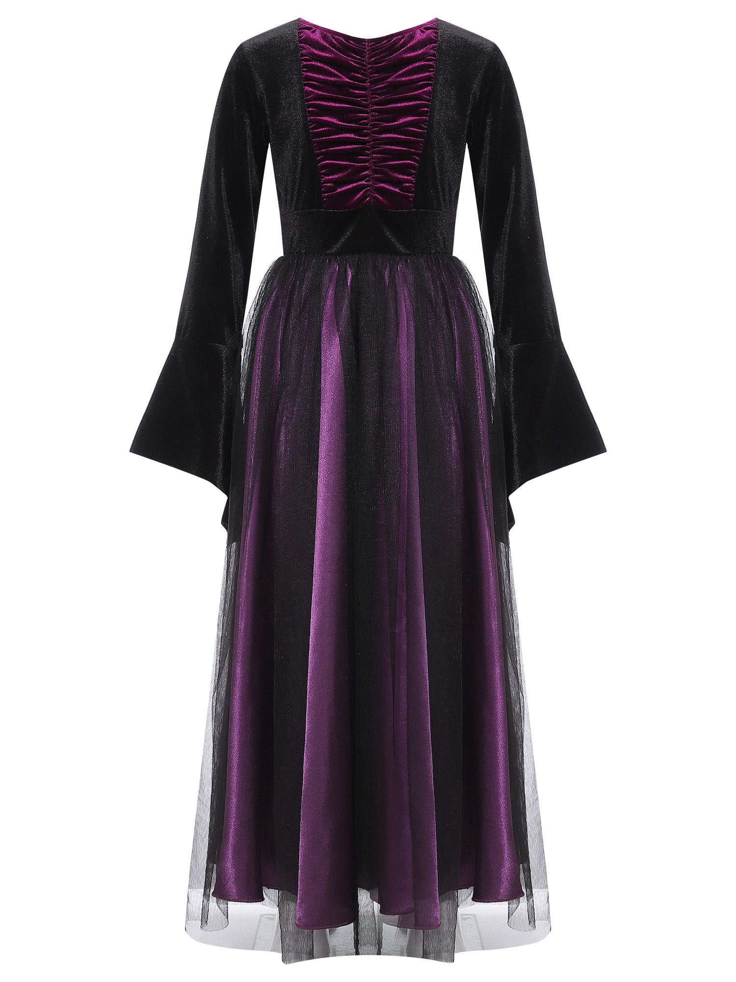 TiaoBug Kids Girls Halloween Witch Costumes Cosplay Festival Party ...