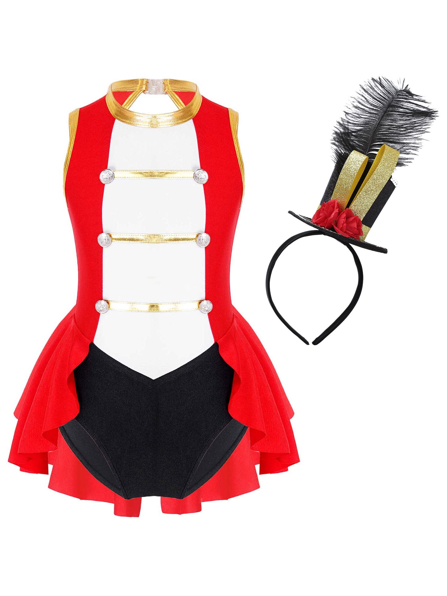 TiaoBug Kids Girls Ringmaster Circus Halloween Cosplay Party Costume ...