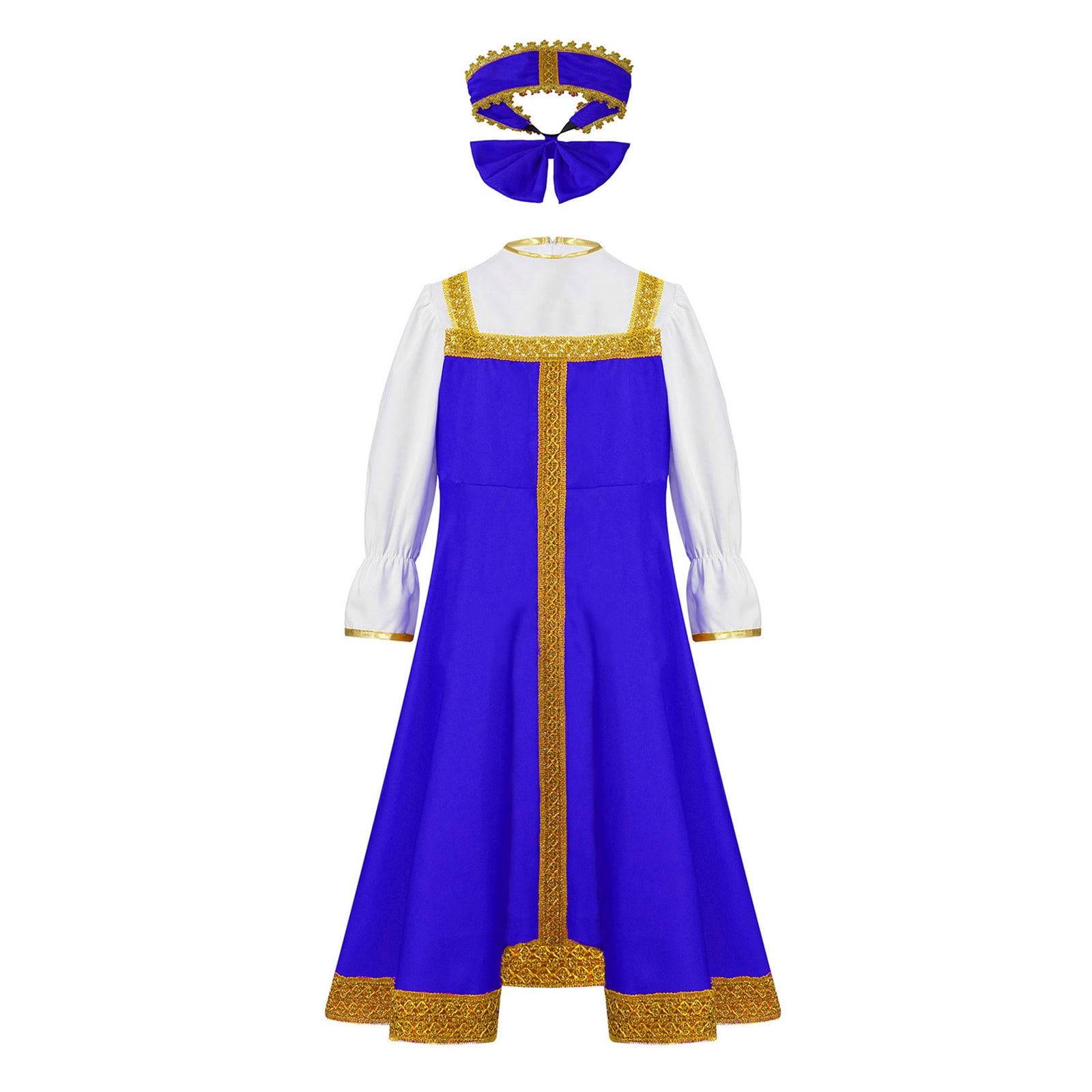 TiaoBug Kids Girls Russsian Sarafan Dress Traditional Folk Dance ...