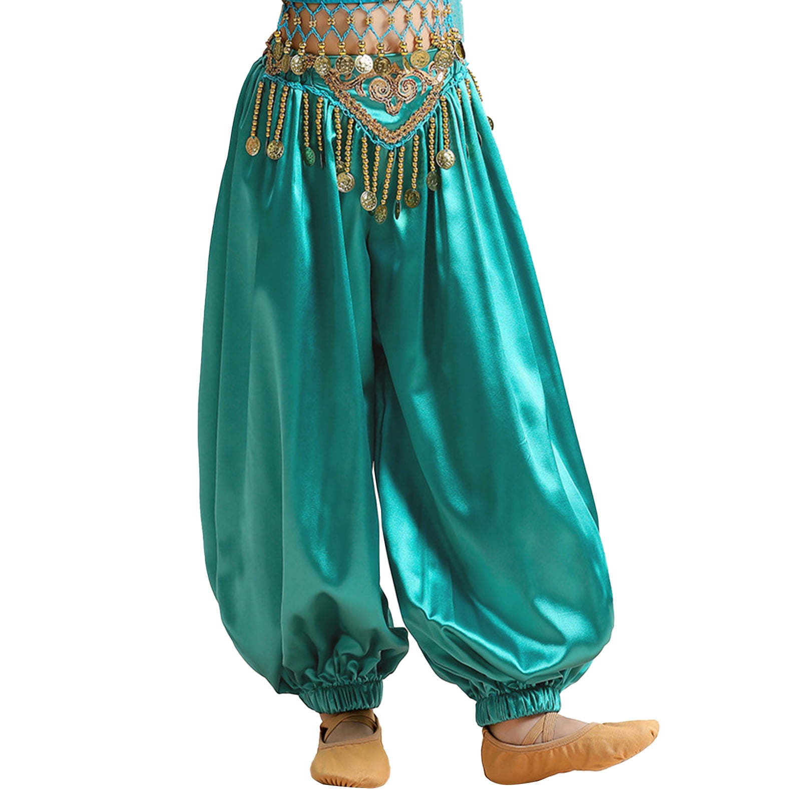 TiaoBug Kids Girls Satin Belly Dance Bloomers Elastic Waistband Harem ...