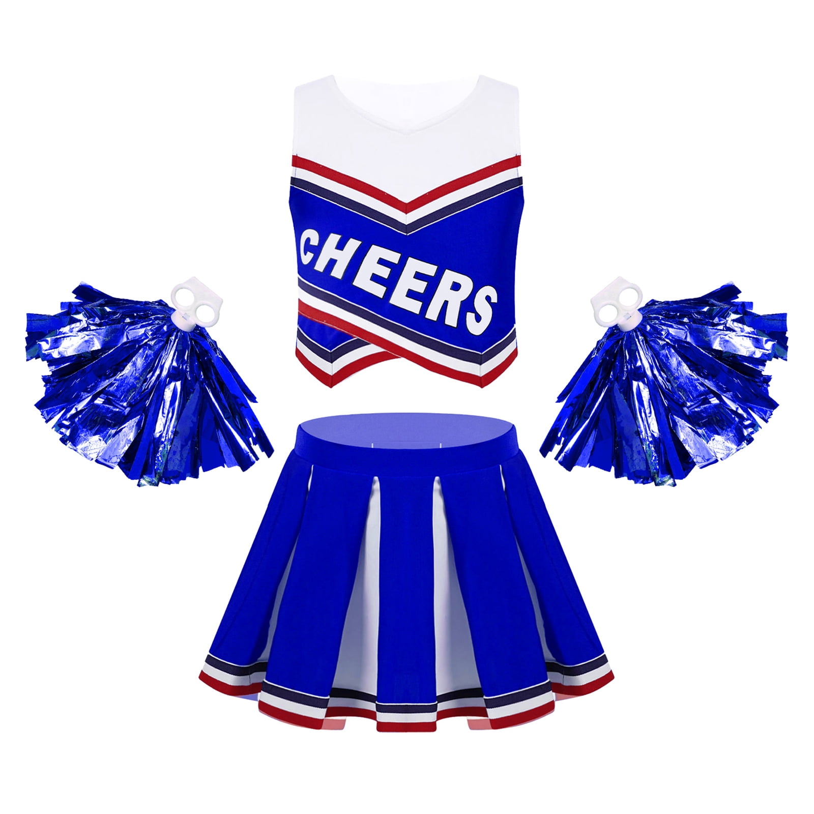 TiaoBug Kids Girls Sleeveless Cheer Dance Outfit Cheerleading Uniform ...