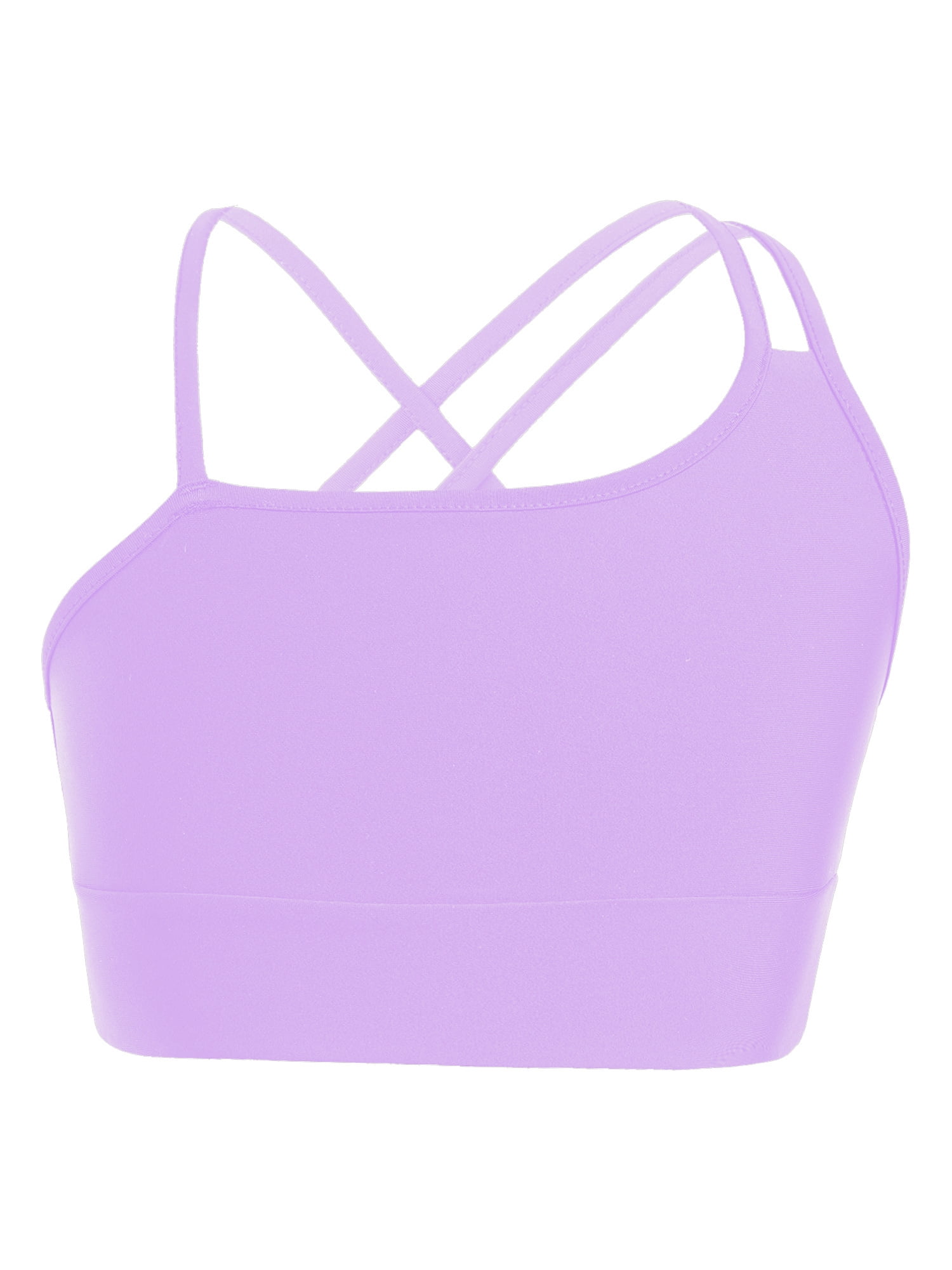 TiaoBug Kids Girls Sports Bra Asymmetrical Spaghetti Straps Open Back ...