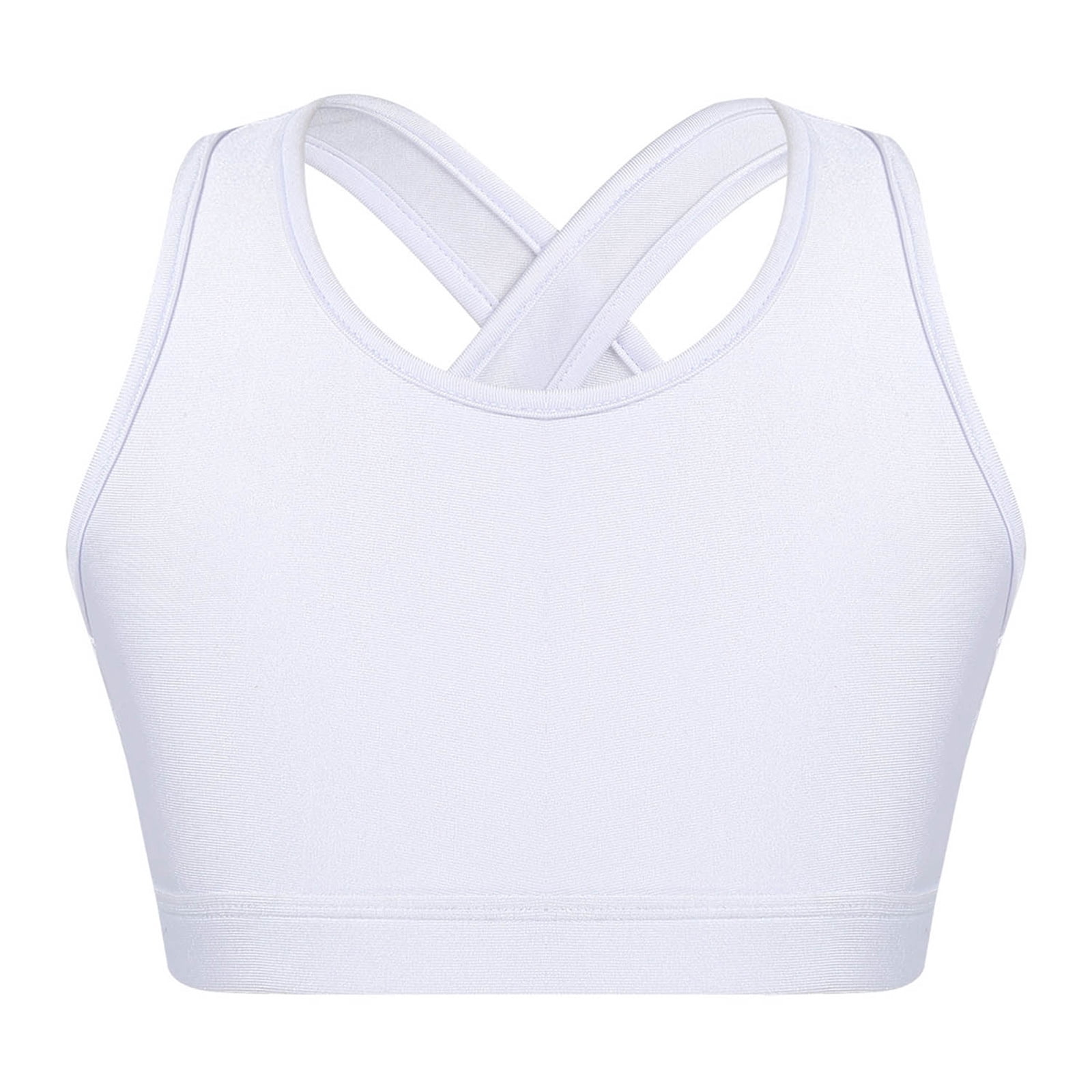 TiaoBug Kids Girls Sports Bra Sleeveless Crisscross Back Yoga Crop Top ...