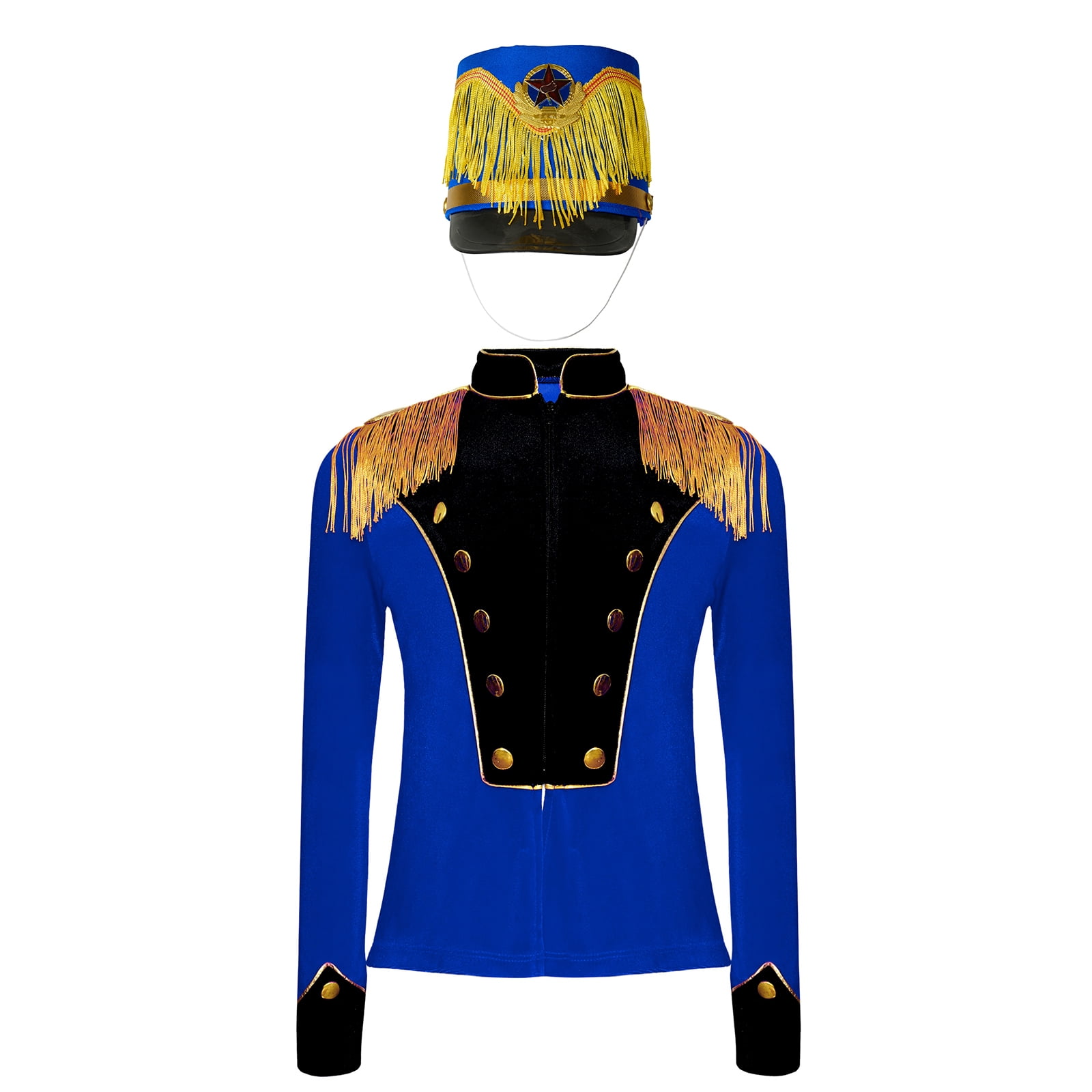 TiaoBug Kids Grils Drum Major Costume Halloween Circus Drummer Fancy ...