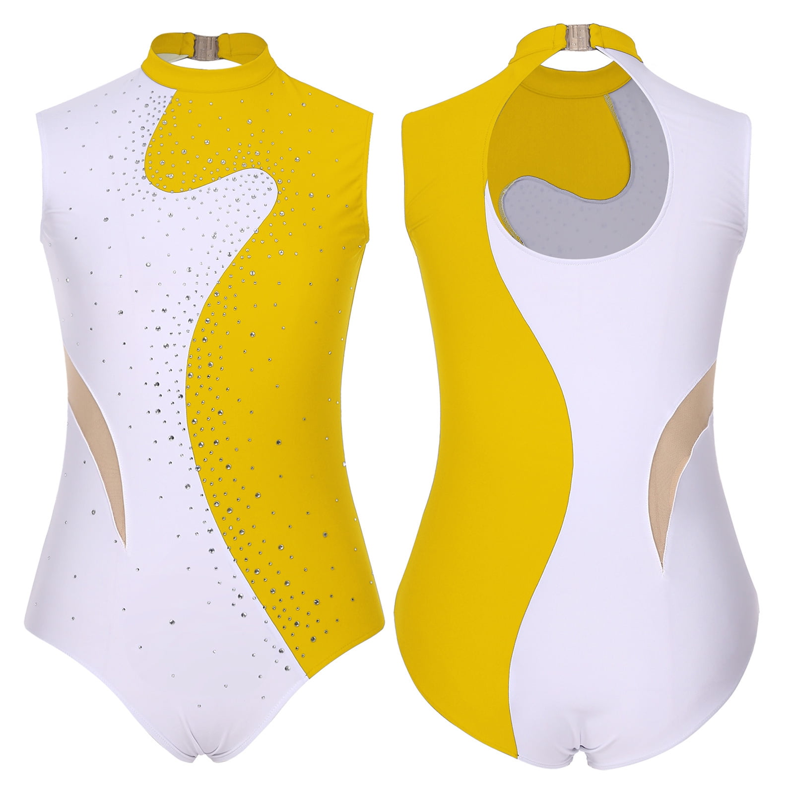 TiaoBug Ladies Gymnastics Ballet Dance Leotard Figure Skating Jumpsuit ...