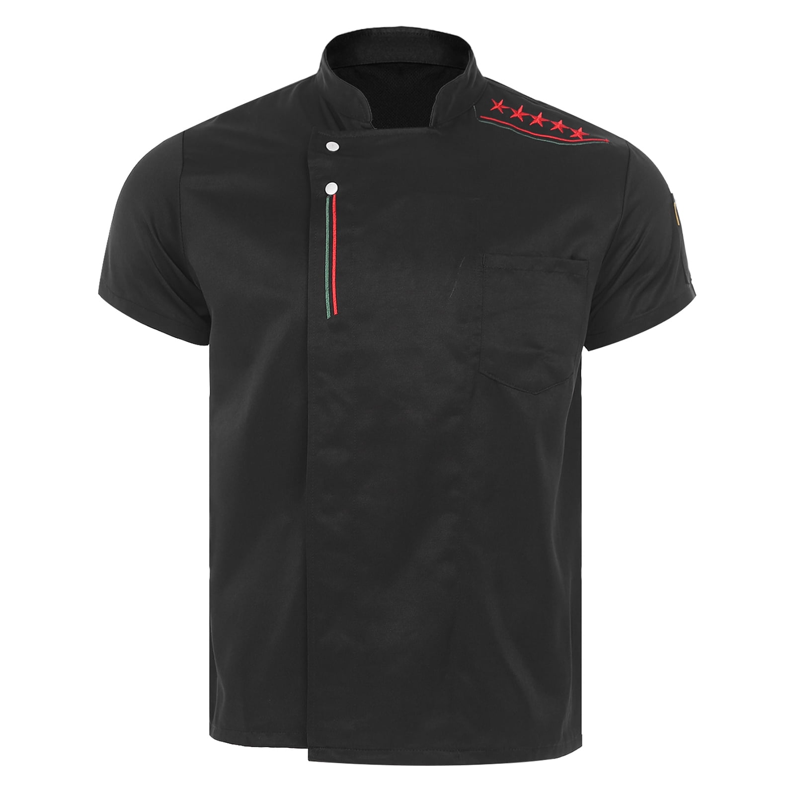 TiaoBug Men Unisex Classic Professional Chef Coat Chef Jacket Star ...