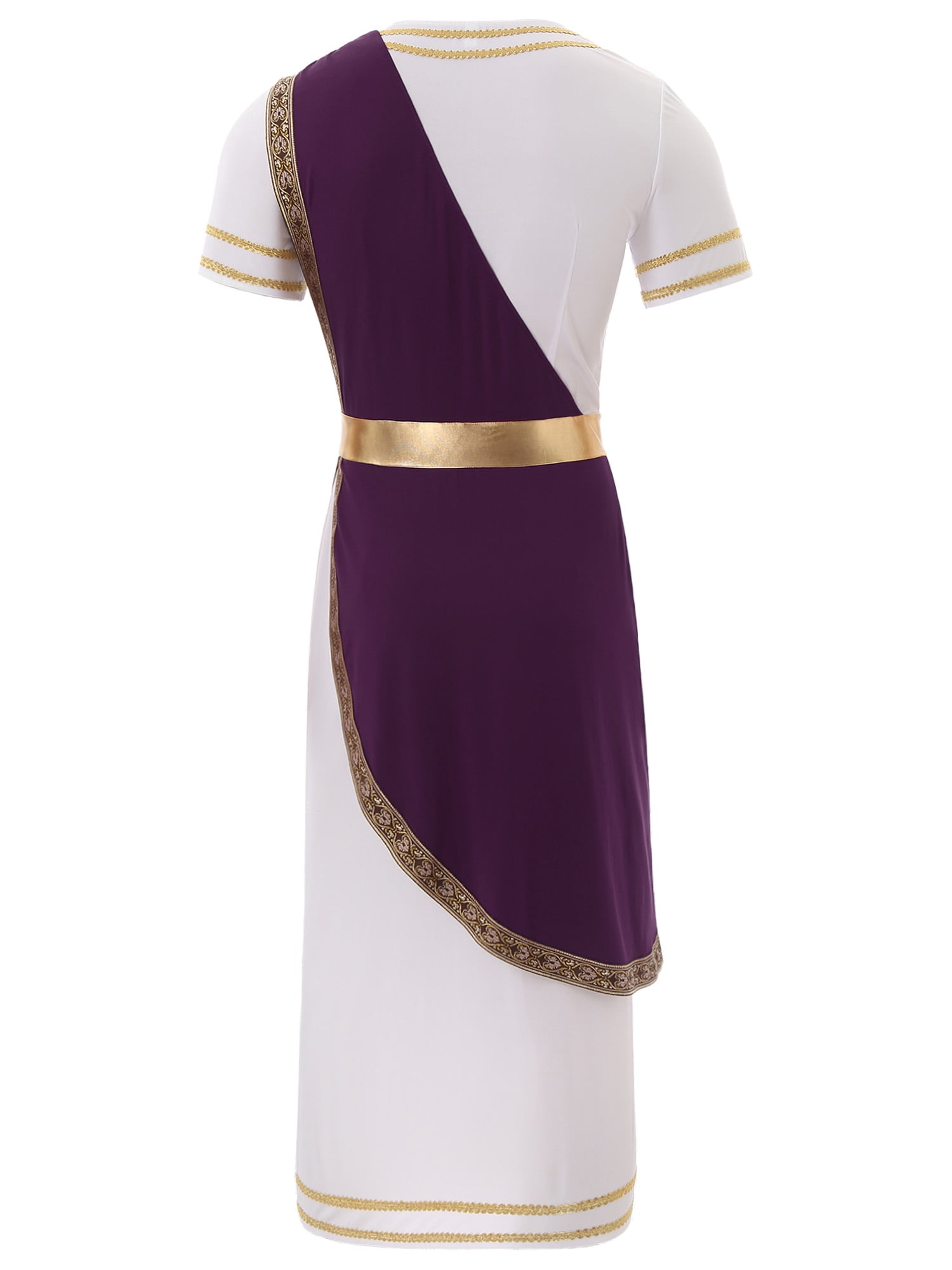 TiaoBug Men's Ancient Greek Cosplay Fancy Dress Costume Short Sleeve ...