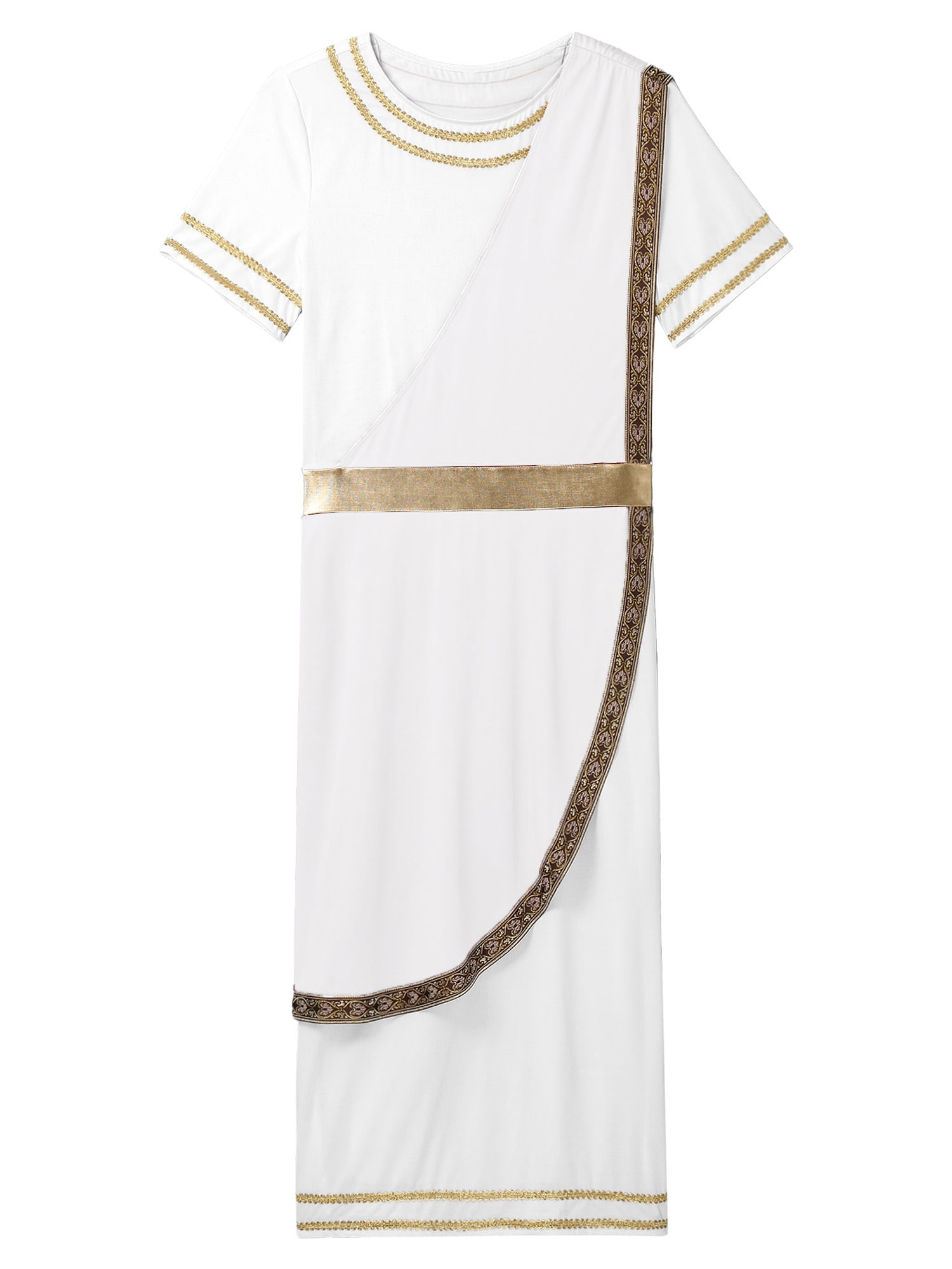 TiaoBug Men's Ancient Greek Cosplay Fancy Dress Costume Short Sleeve ...