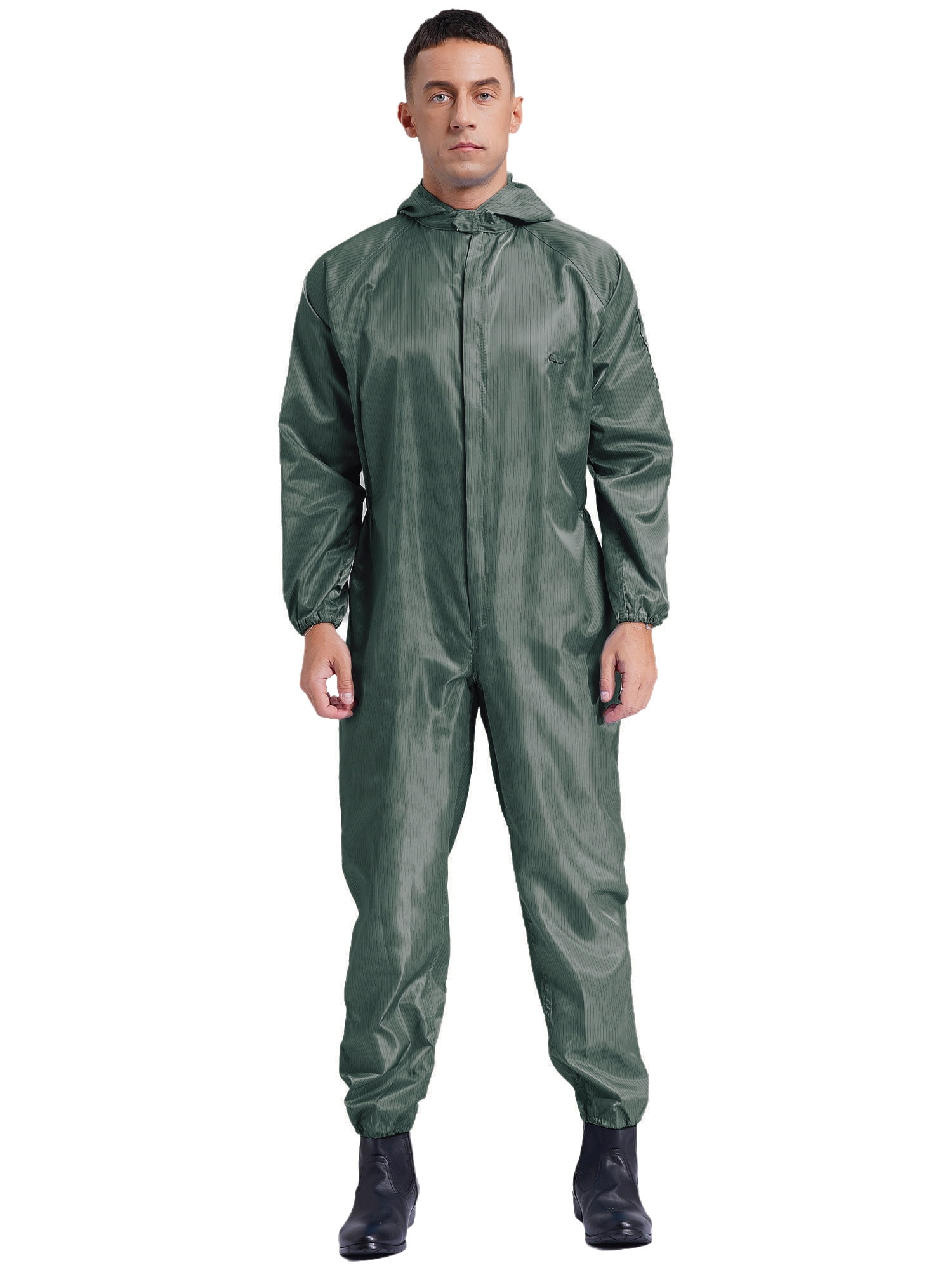 TiaoBug Men's Anti-static Coverall Suit with Zip Front Opening Reusable ...