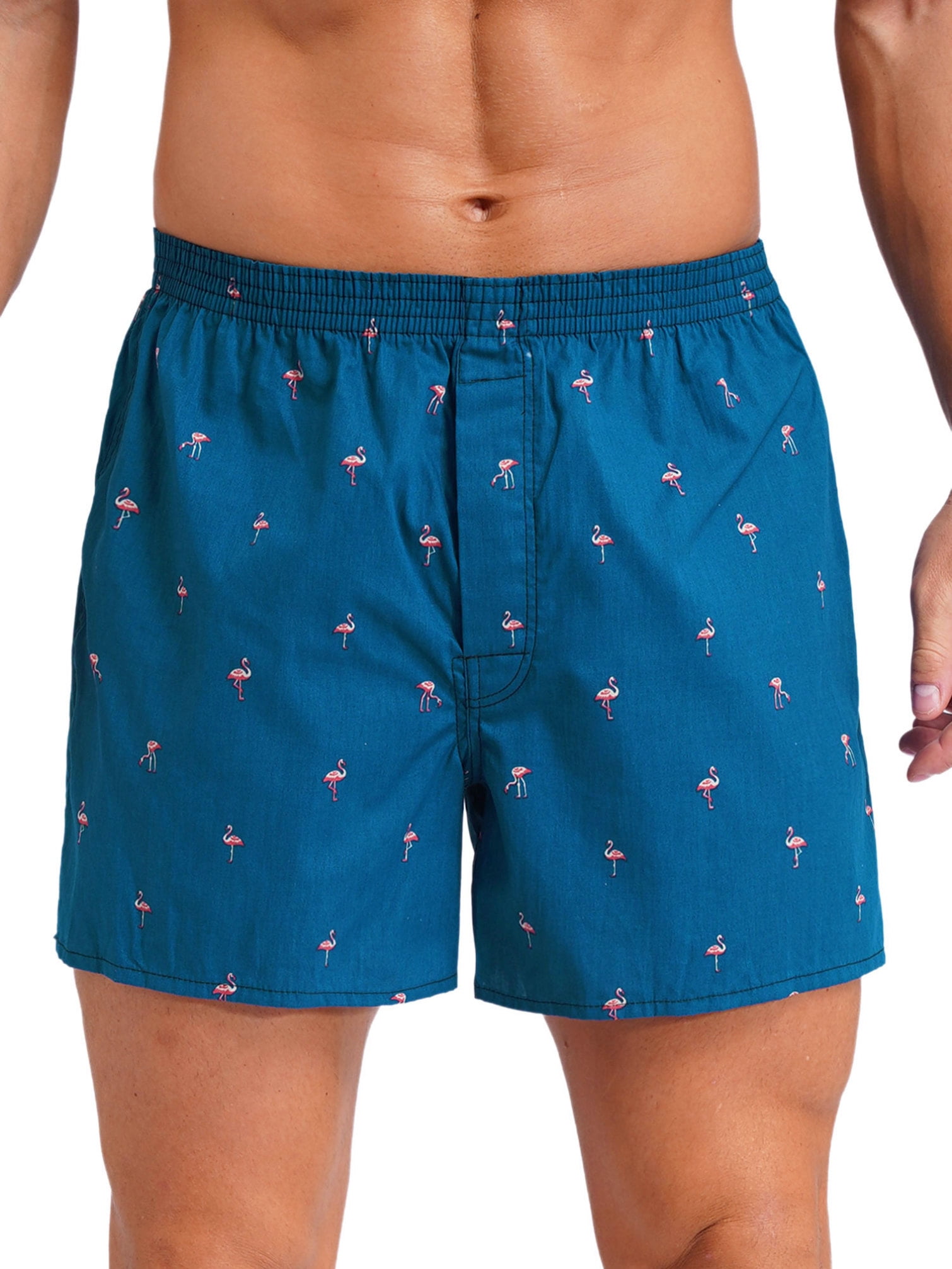 TiaoBug Men's Summer Swim Trunks Printed Loose Surf Boxers Shorts Beach ...